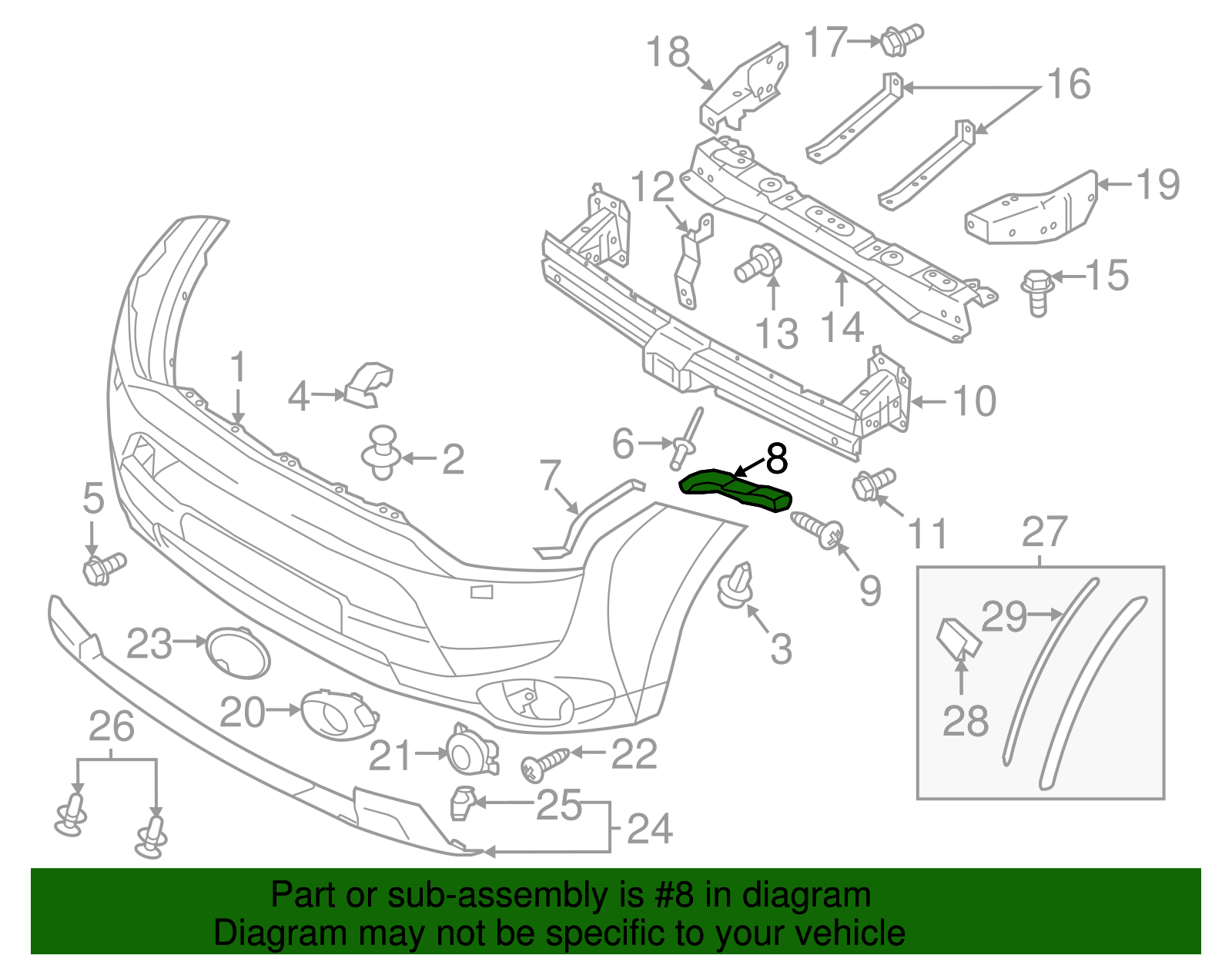 6400F879 - Side Retainer 2014-2015 Mitsubishi Outlander | Mitsubishi ...
