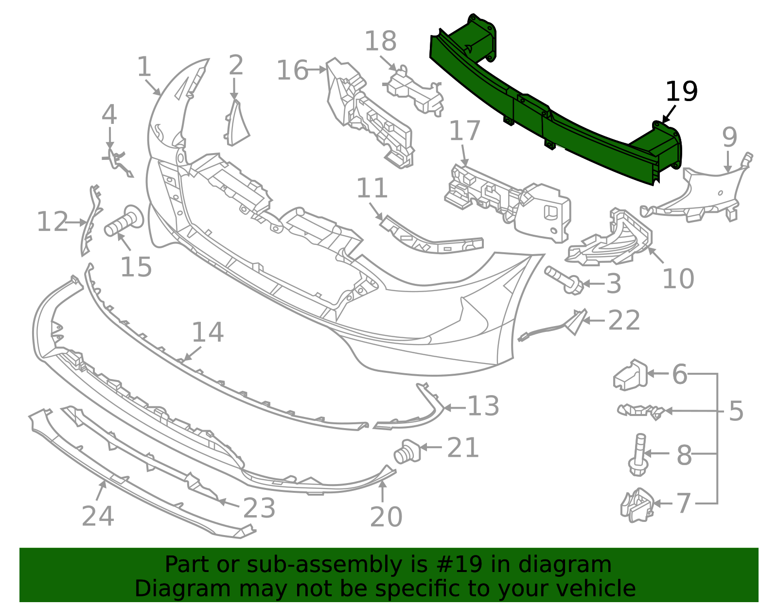 2020-2023 Hyundai Sonata Impact Bar 64900-L5100 | QuirkParts
