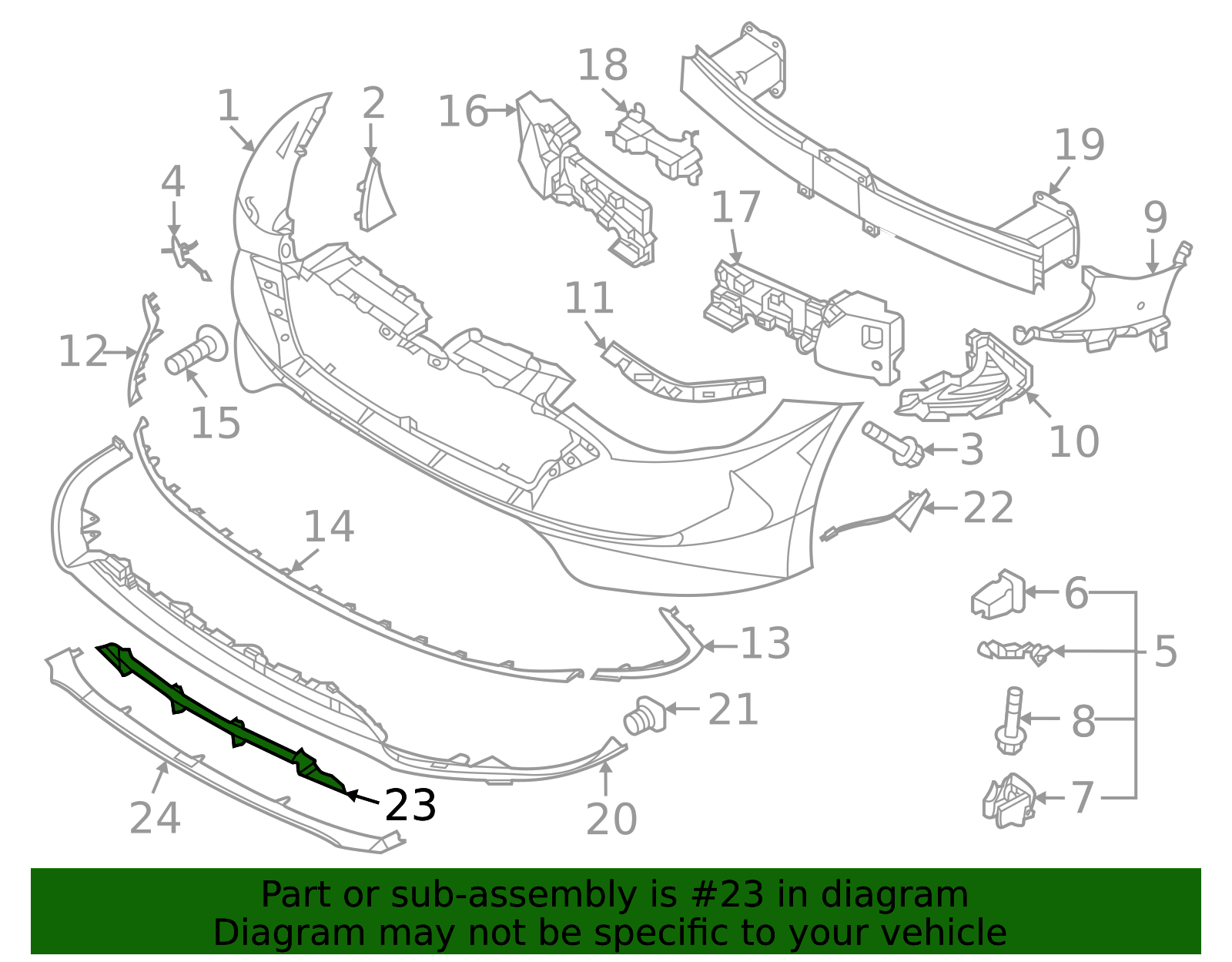2020-2023 Hyundai Sonata Lower Grille 86531-L5160 | QuirkParts
