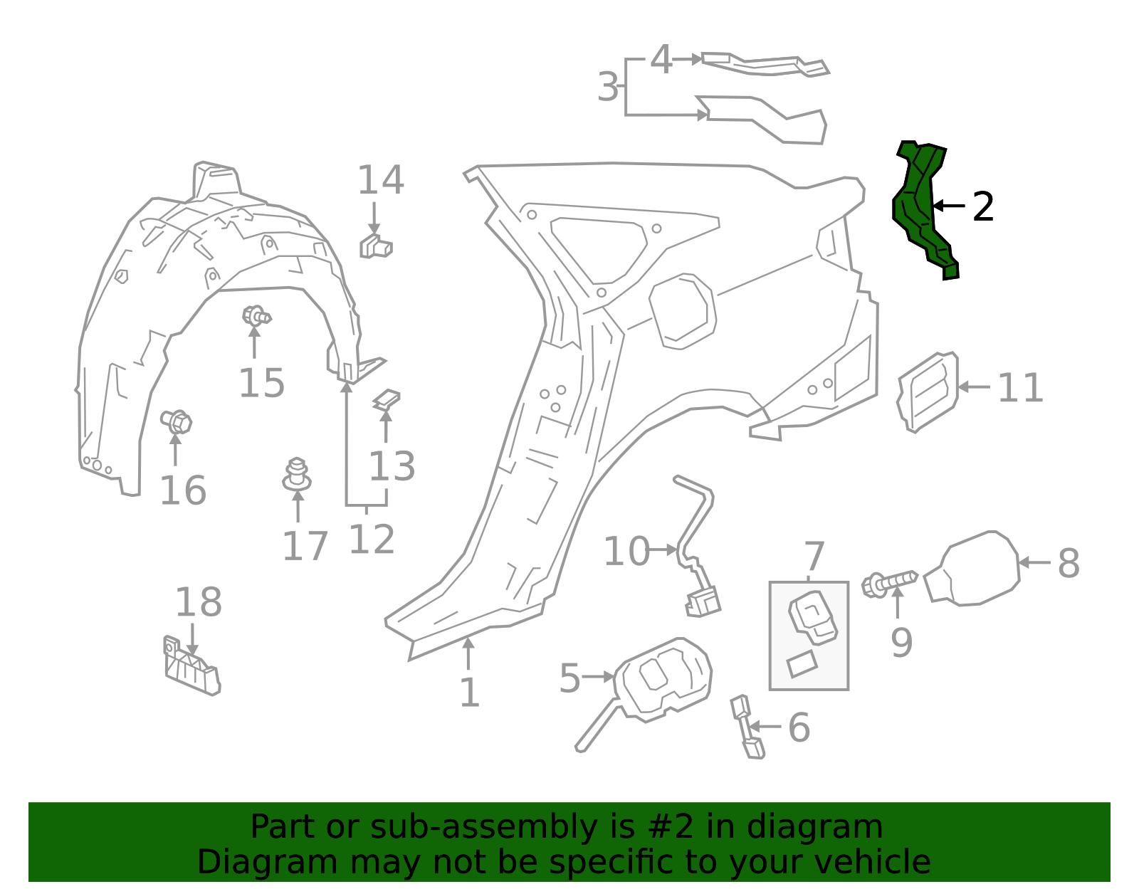 63720-TVA-A00ZZ - 2018-2022 Honda Accord - Gutter L Rear | Honda Car ...