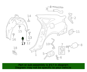 91505-TM8-003 - 2012-2025 Honda - Clip Bumper | Genuine Honda Parts