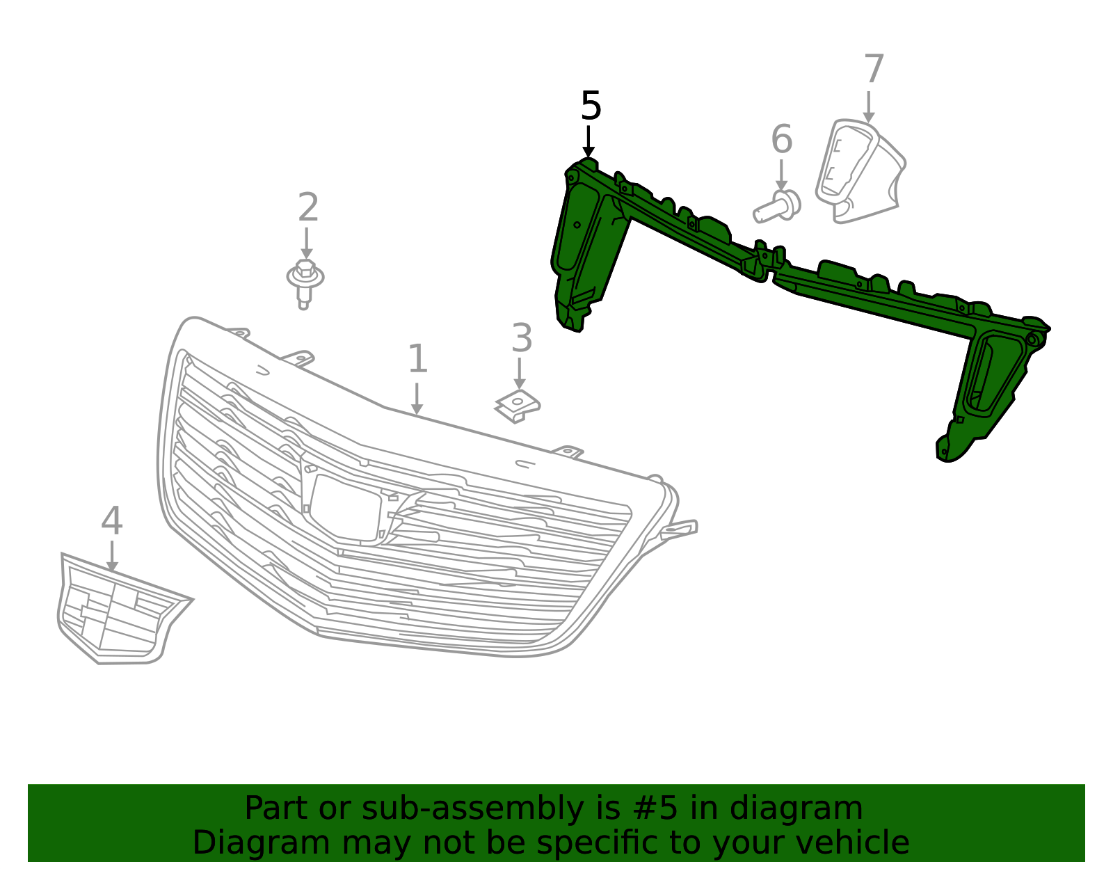 2015-2019 Cadillac ATS Front Grille Opening Cover 22879643 | Capital ...