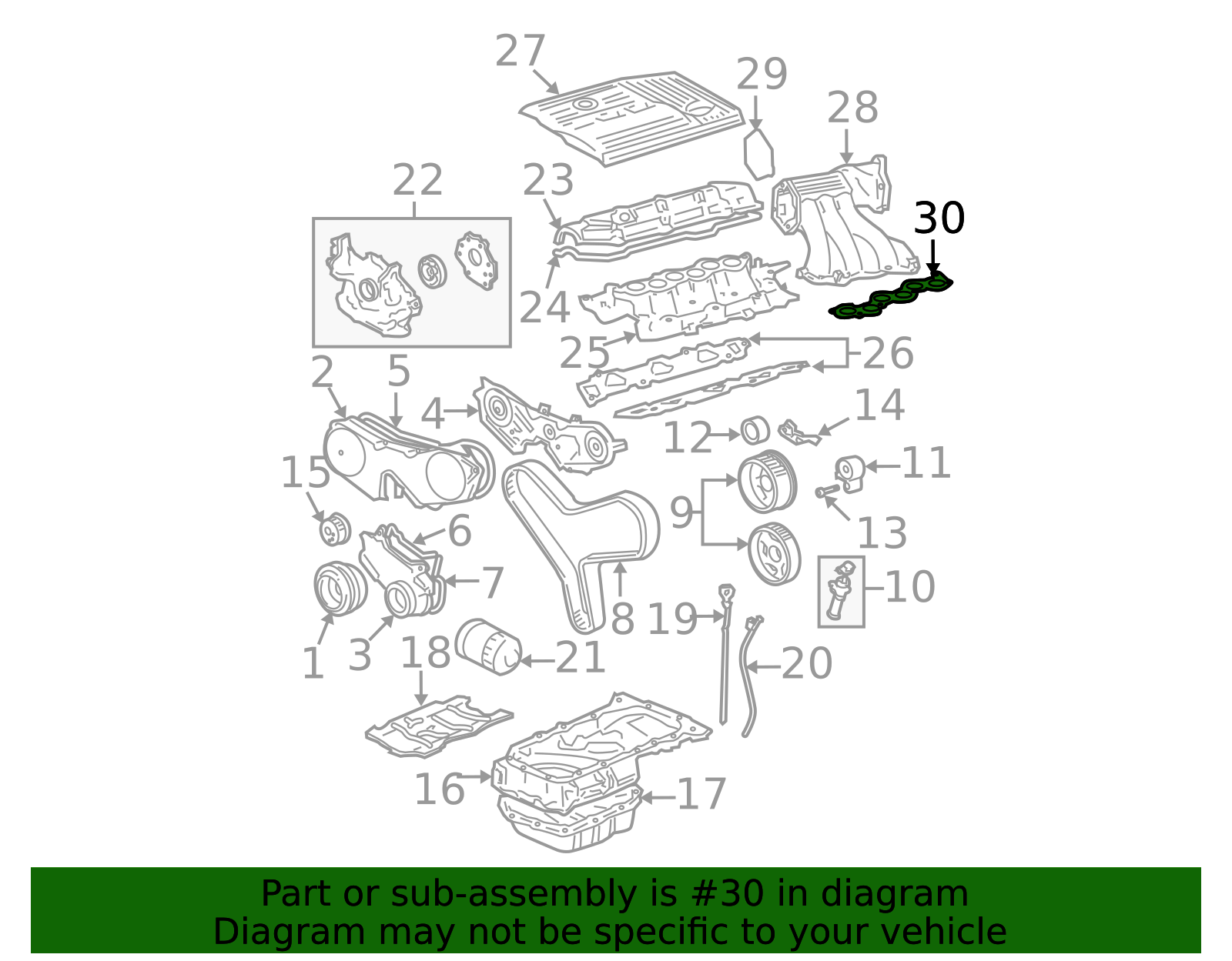 17176-62030 - Gasket, Air Surge Tank To Intake Manifold 1992-2004 ...