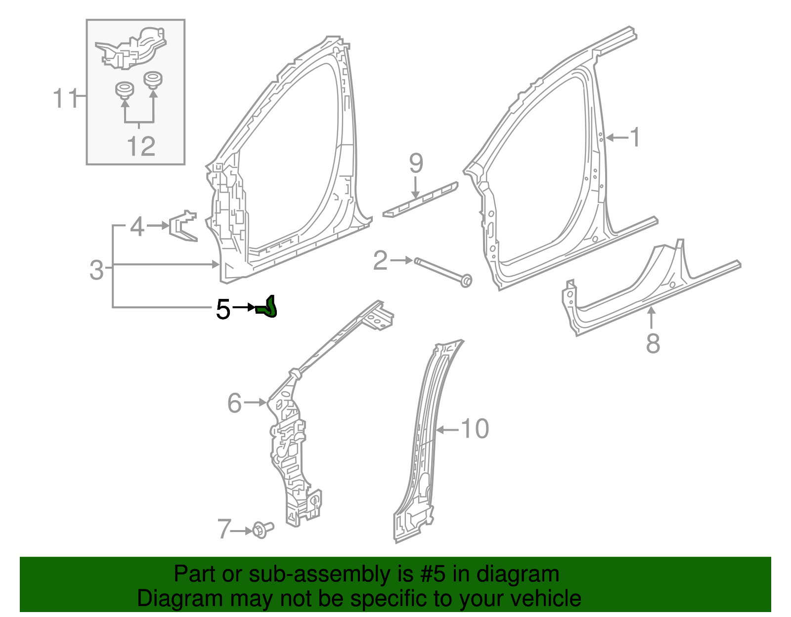 63527-THR-A00ZZ - Aperture Reinforced Lower Bracket 2018-2024 Honda ...
