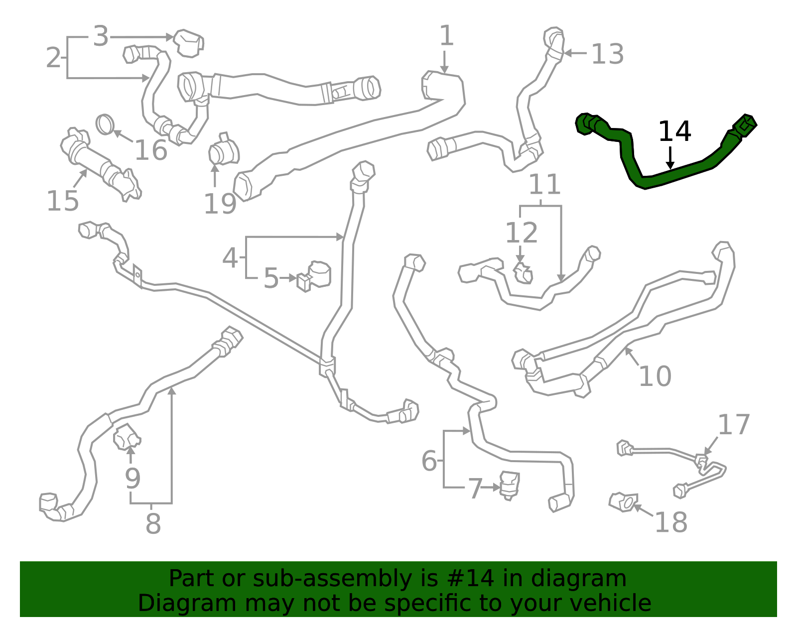 2020-2026 Toyota GR Supra Outlet Hose 16261-WAA01 | Toyota Parts Center