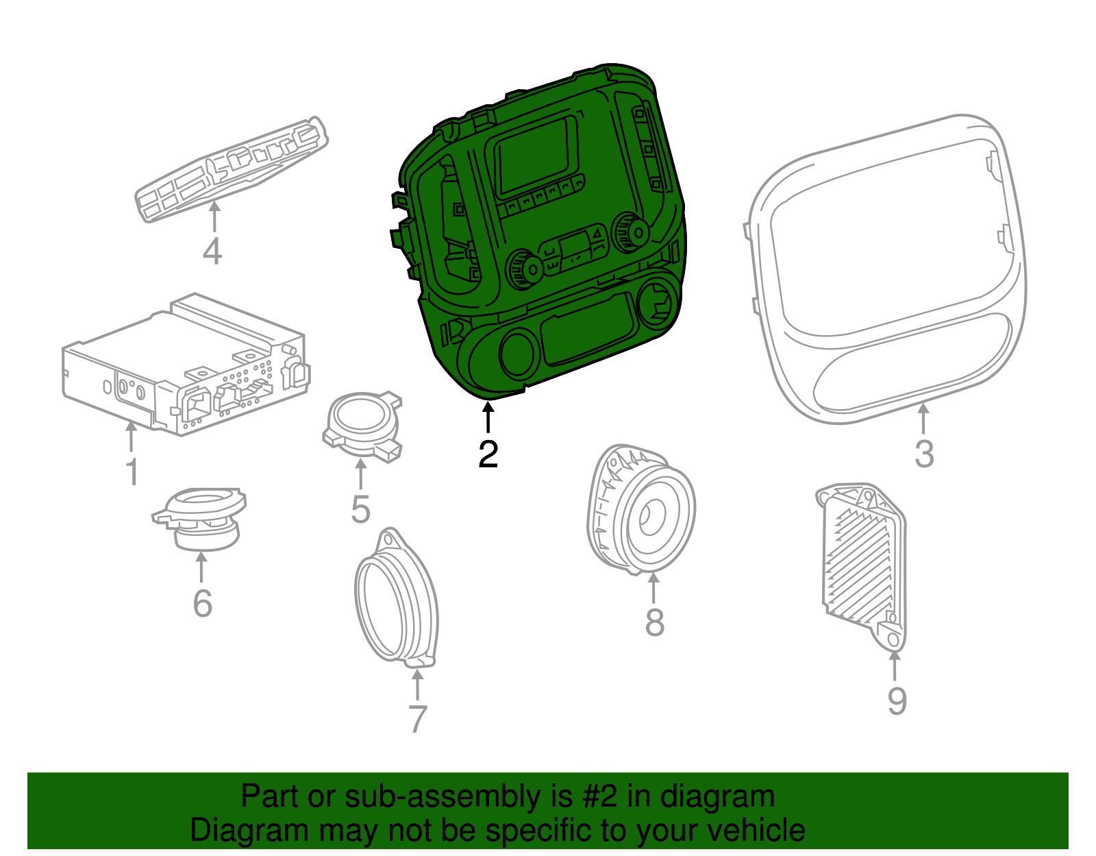 2017-2018 GM Radio Control 84647780 | OEM Parts Online