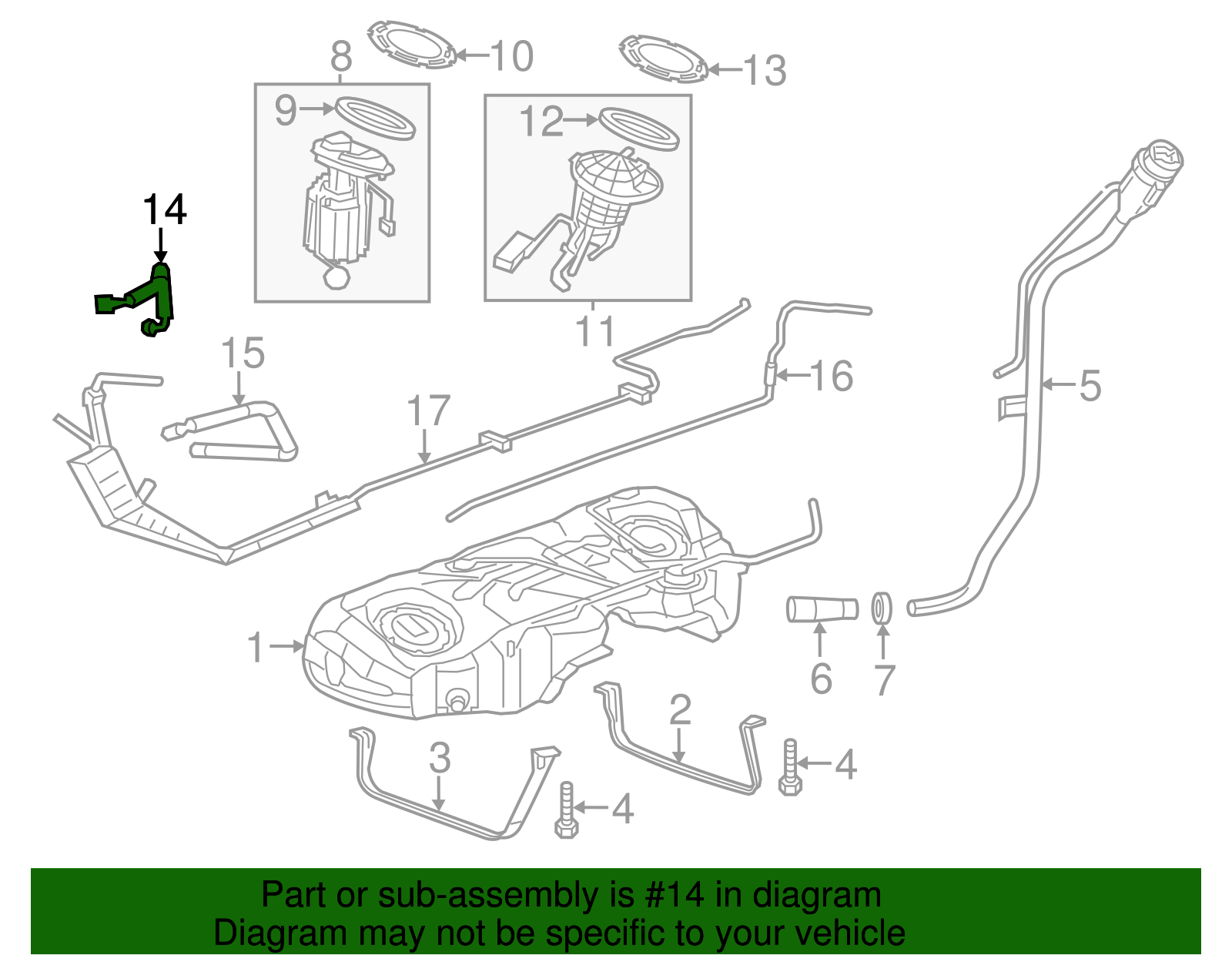 2014-2023 Chrysler 300 Fuel Tank 04581407AD | Mopar Parts Canada