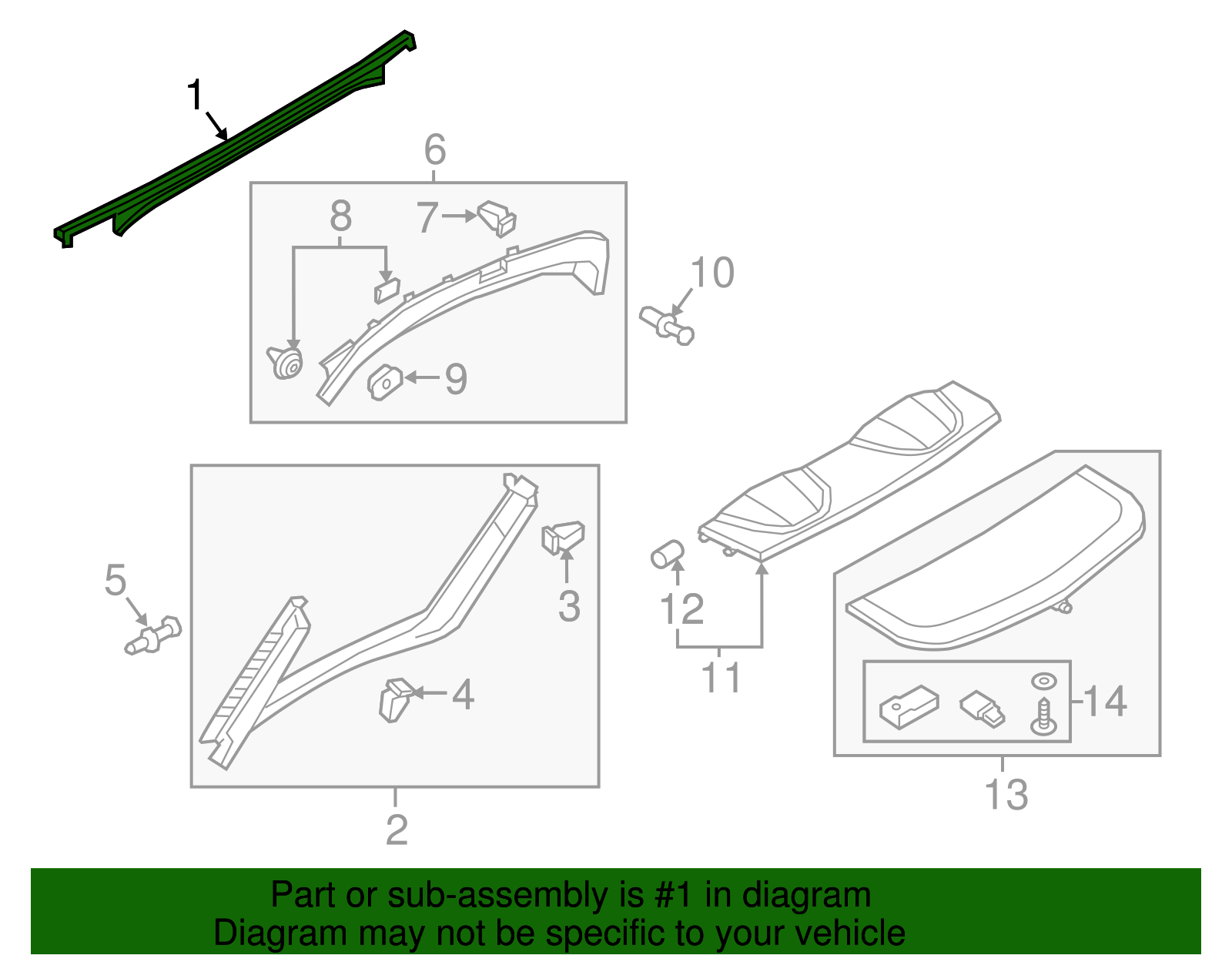 8S8-827-229-A - Upper Trim 2016-2023 Audi | Audi OEM Parts Guy