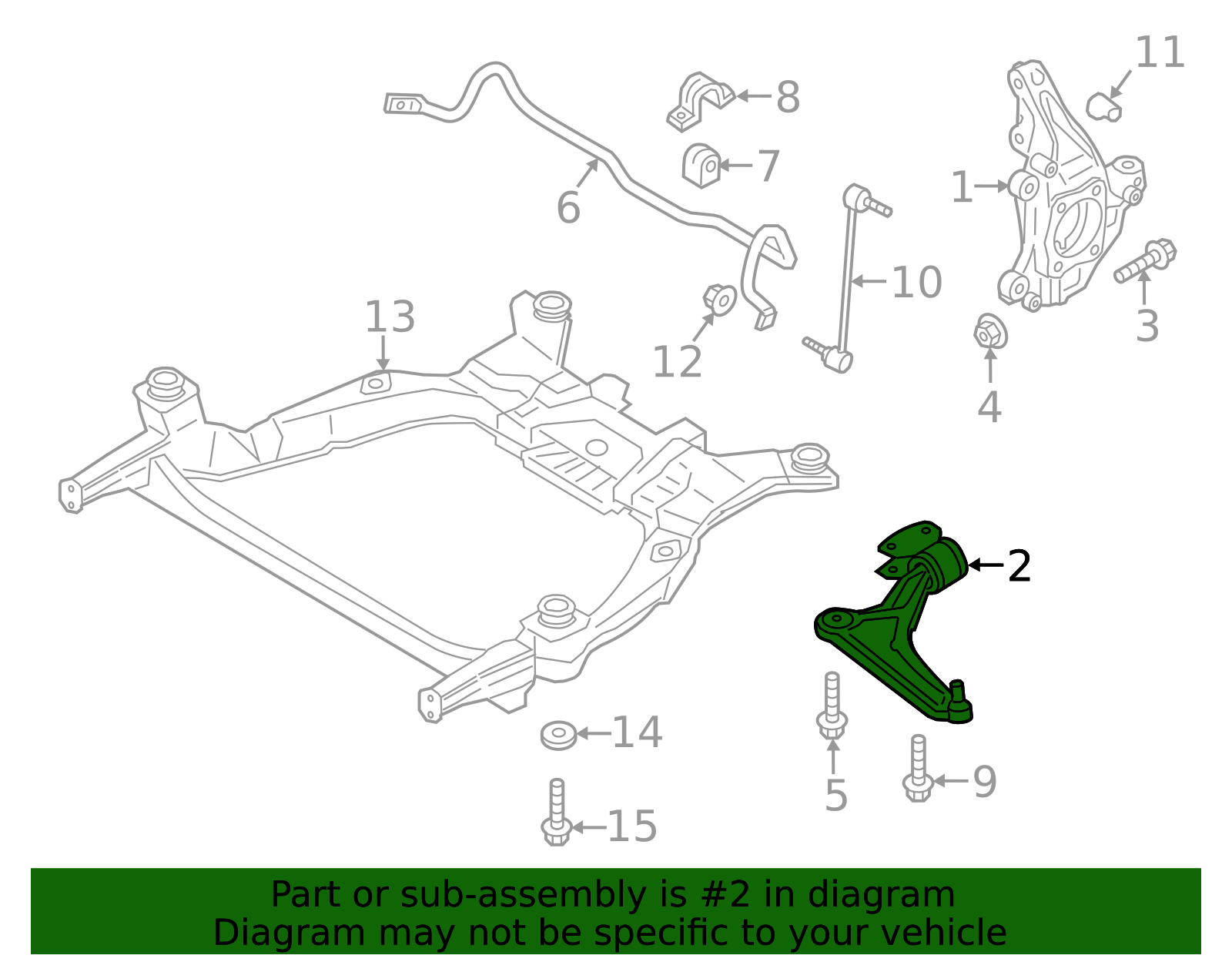 FG9Z-3079-H - 2013-2020 Ford Fusion Lower Control Arm - Motorcraft (MCF ...