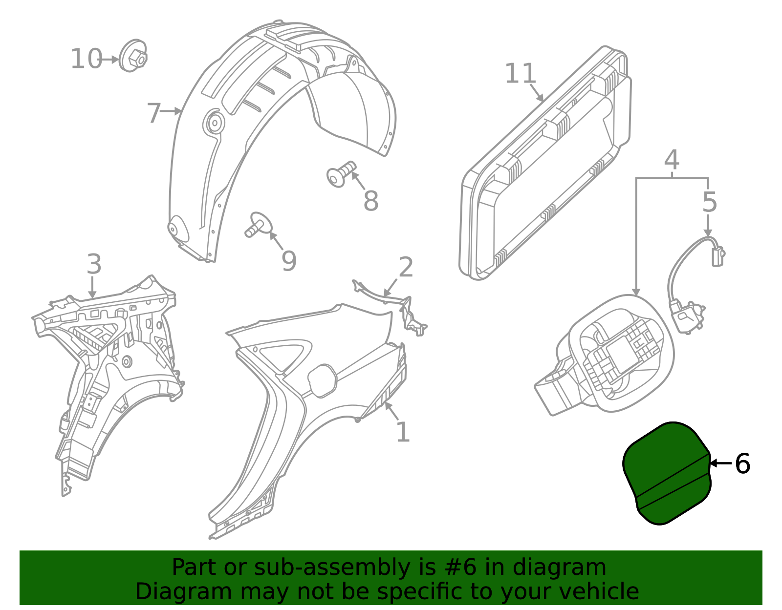 2021-2024 Kia K5 Fuel Door 69511-L3000 | OEM Parts Online