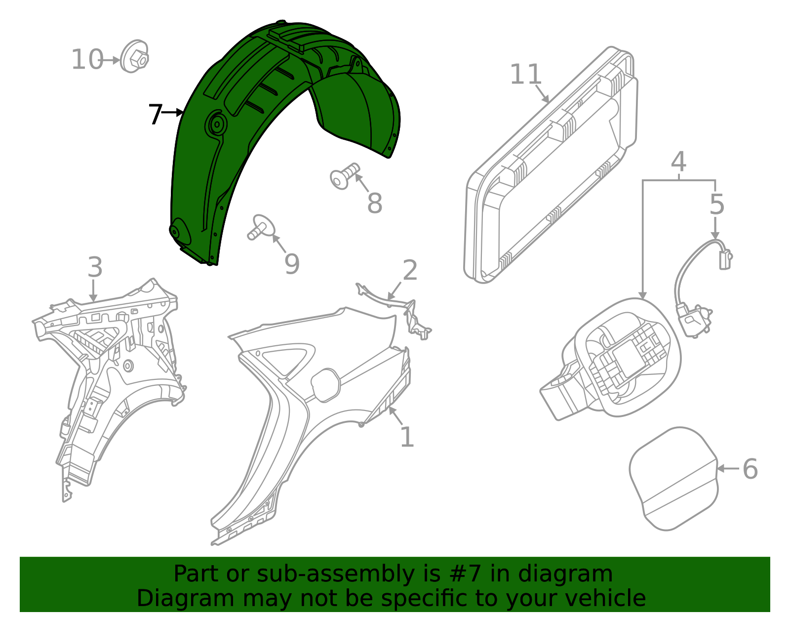86822-L2500 - Wheelhouse Liner 2025 Kia K5 | Kia.Parts Store