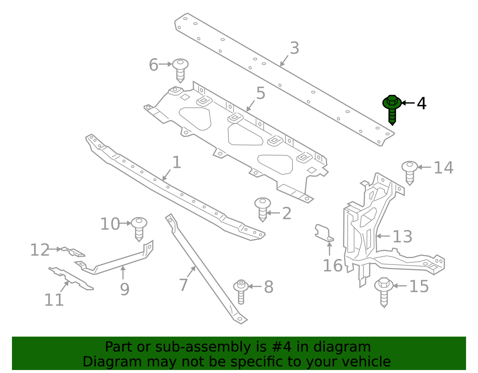 Genuine BMW 07-14-6-884-435 | Upper Cross-Member Bolt | FREE Shipping ...
