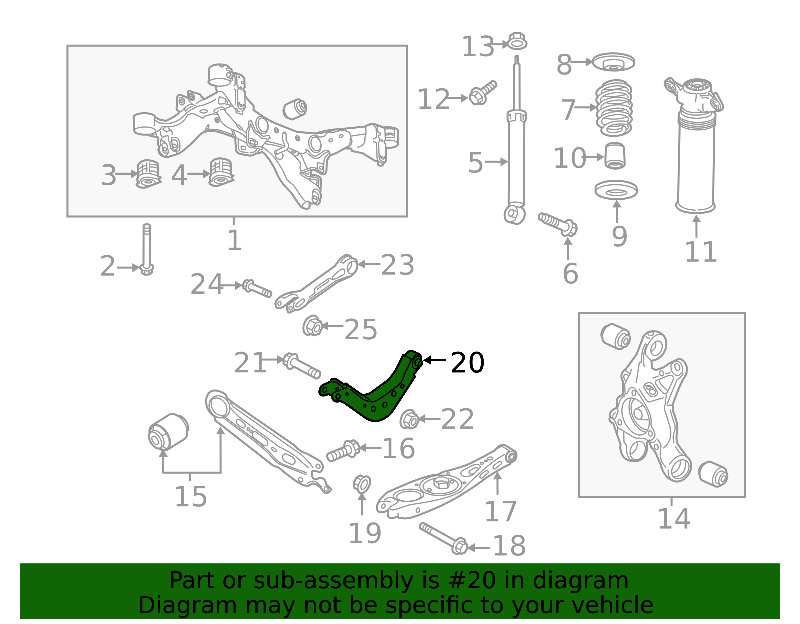84557849 - Rear Driver Side Suspension Upper Lateral Link 2016-2022 GM ...