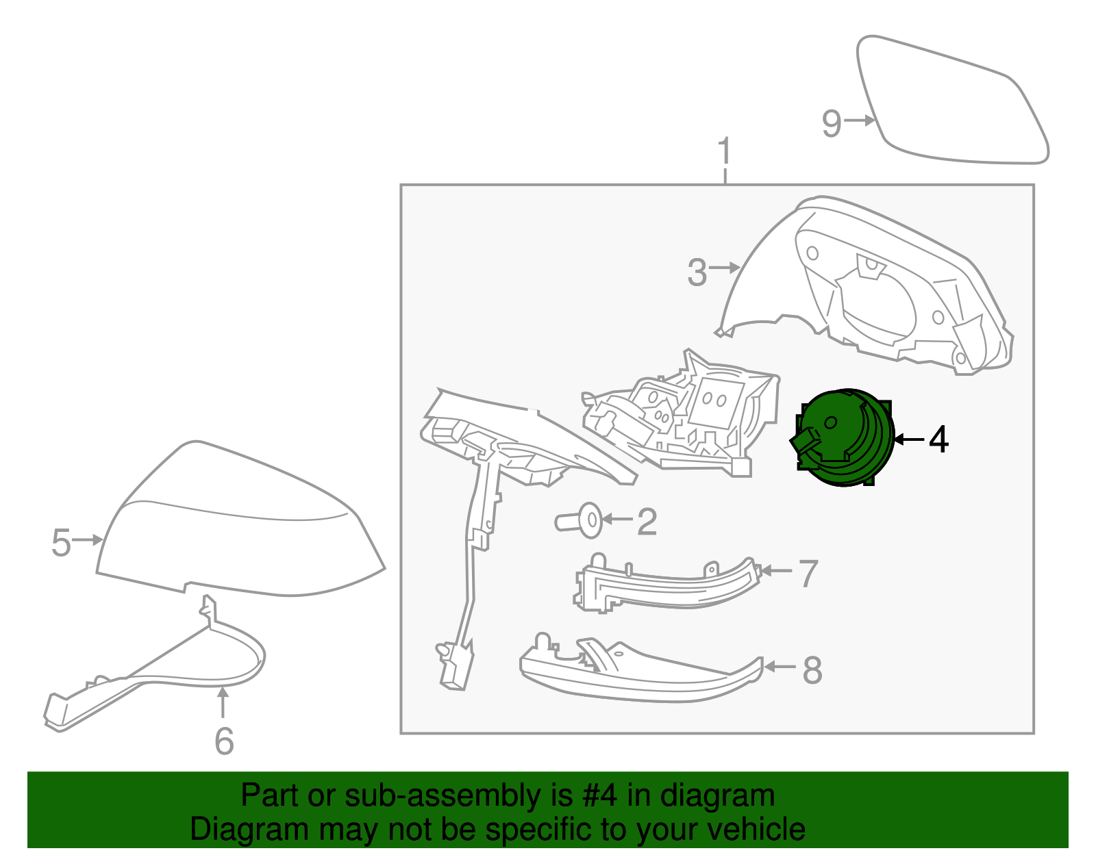 67-13-7-292-348 - Mirror Motor - 2012-2020 BMW | BMWPartsHub