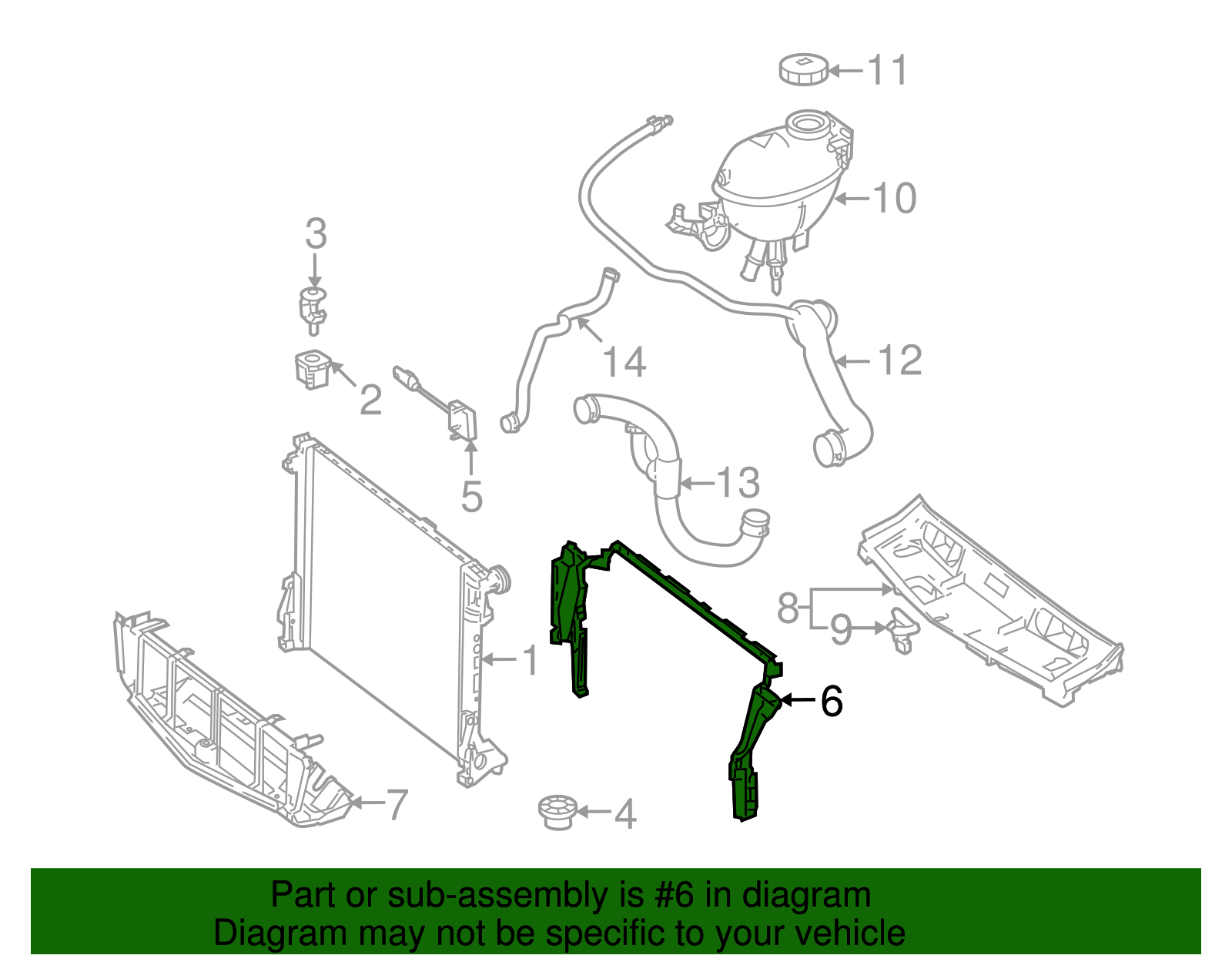 204-505-05-30 - Upper Baffle 2008-2015 Mercedes-Benz | Mercedes-Benz ...