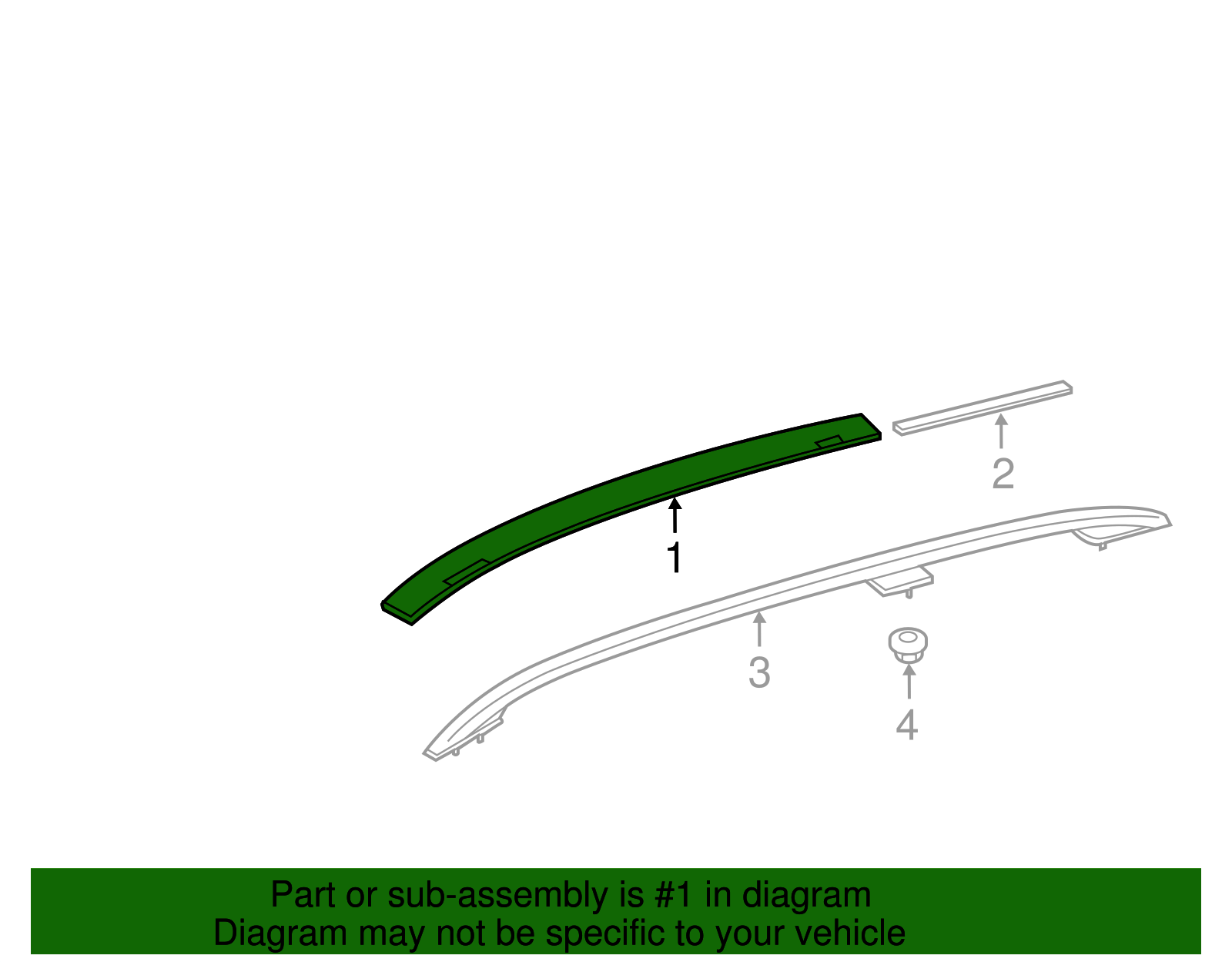166-690-01-80 - Roof Molding 2013-2019 Mercedes-Benz | Mercedes-Benz ...