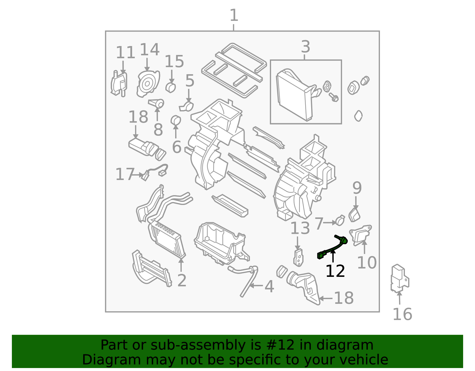Genuine A/C Evaporator Temperature Sensor for 2007-2012 Hyundai Elantra ...