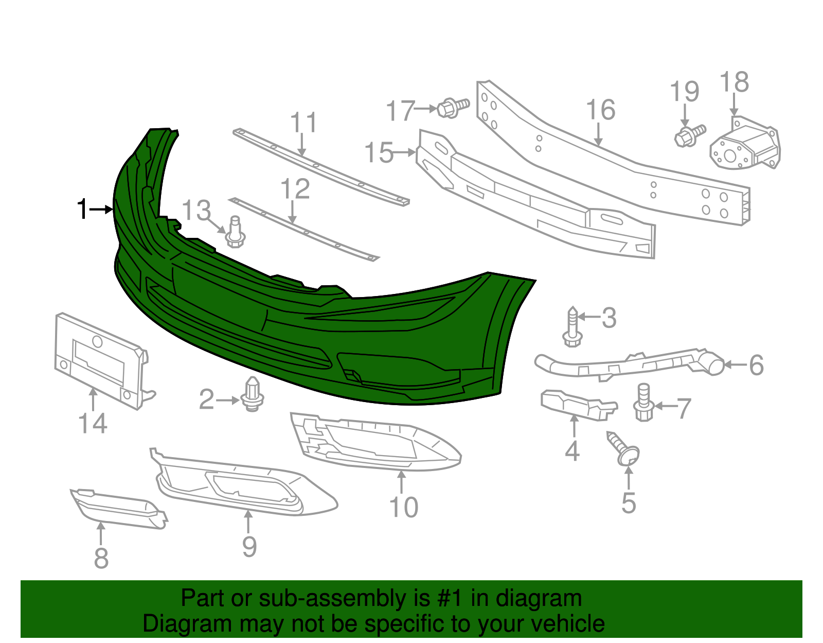 04711-TR3-A90ZZ - Bumper Cover 2012 Honda Civic | Honda Parts Online