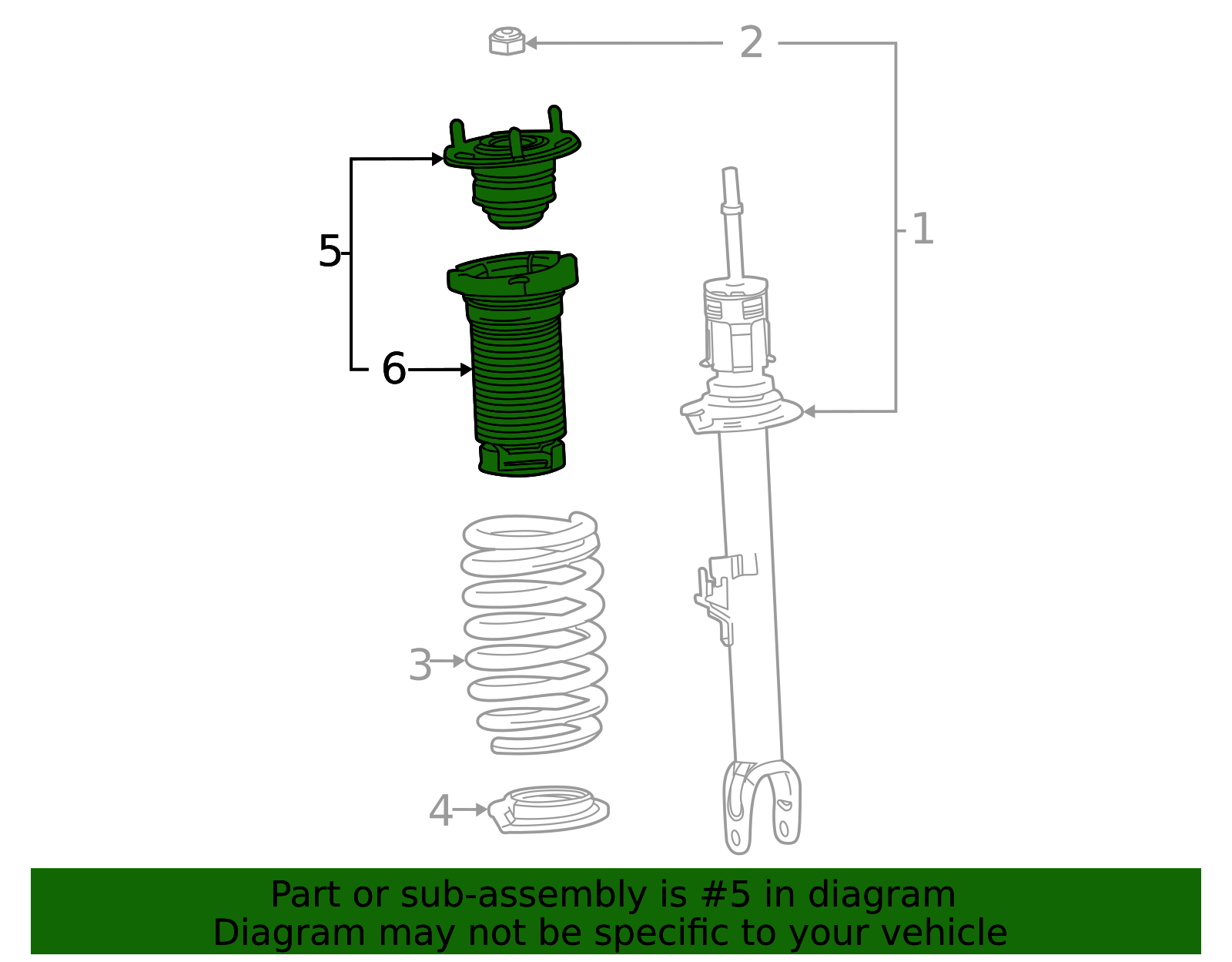 2021-2024 Toyota Mirai Strut Mount 48680-62010 | Toyota Parts Center