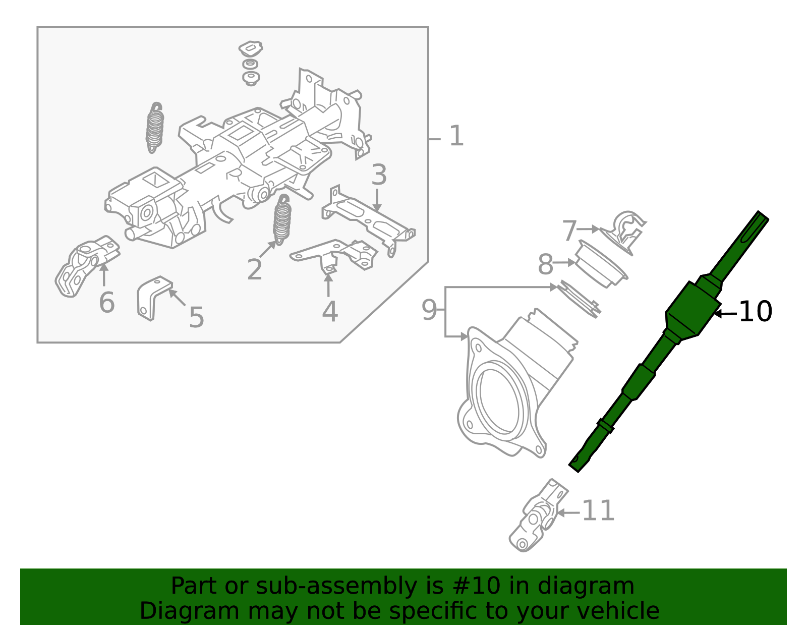 48822-JF10A - High-Quality Steering Shaft for 2009-2024 Nissan GT-R ...