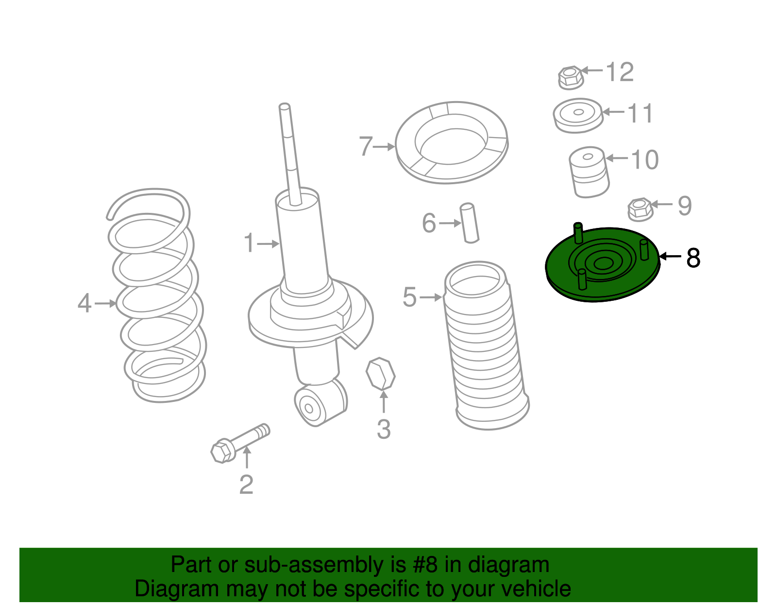 2012-2024 Nissan Strut Mount 56115-1PA0A | D'Addario Nissan Parts