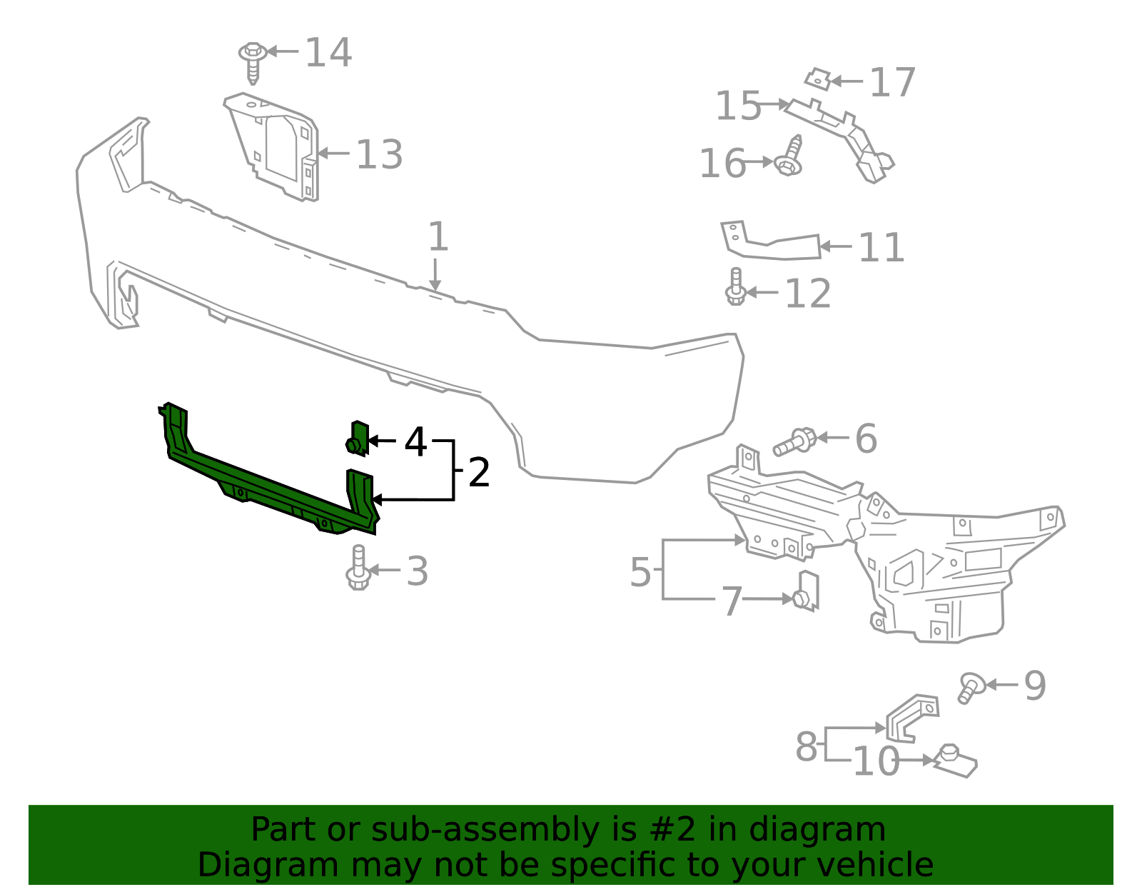 2020-2025 Chevrolet (Replaces 85665874) Front Bumper Fascia Lower ...