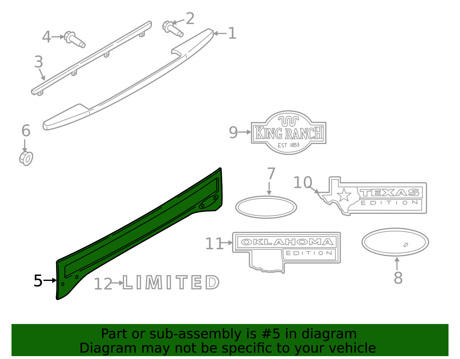 LC3Z-99425A34-AA - High-Quality Applique for 2020-2022 Ford F-450 Super ...