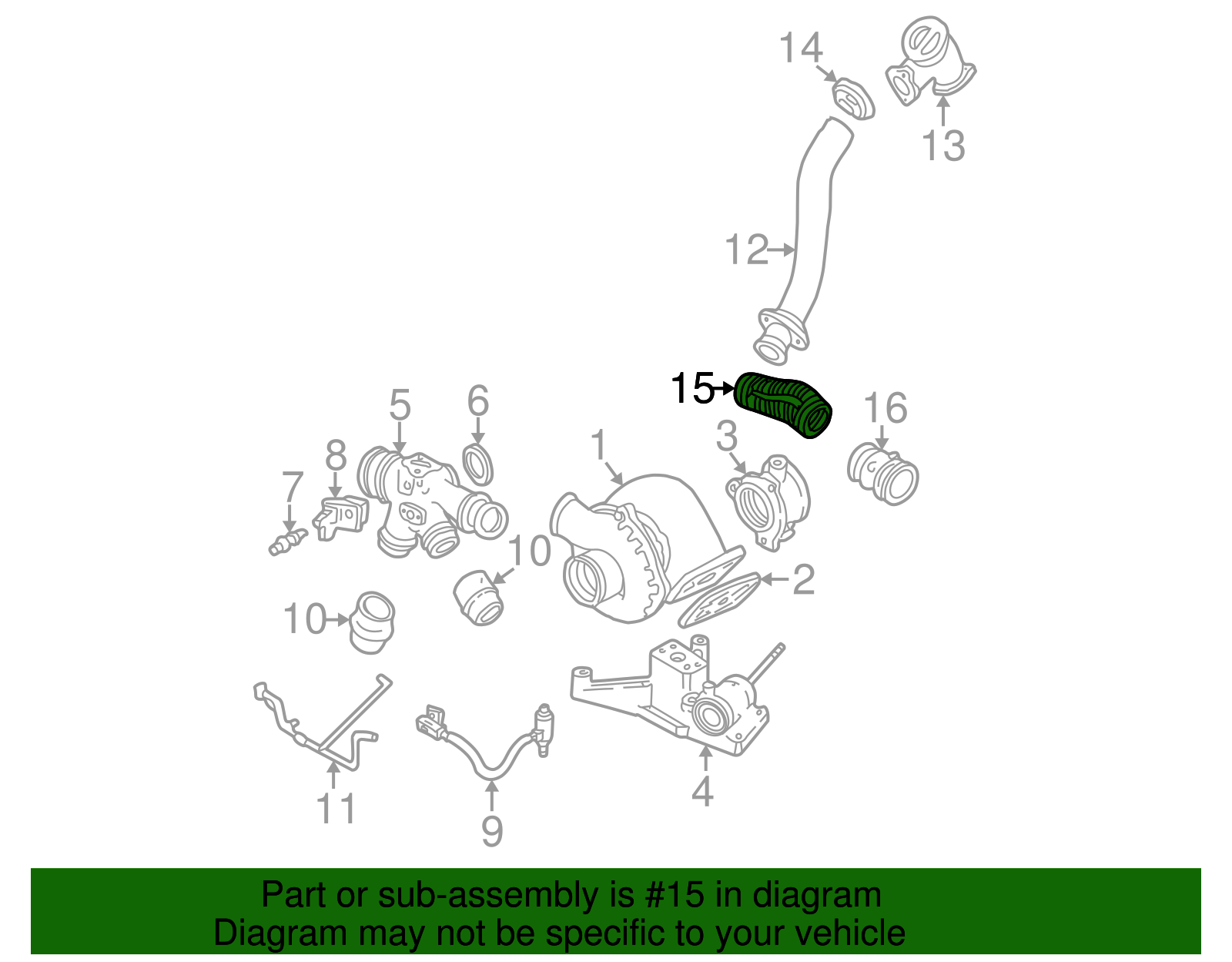 OEM Air Intake Inlet Hose (#F81Z-9C681-BA) | TascaParts.com