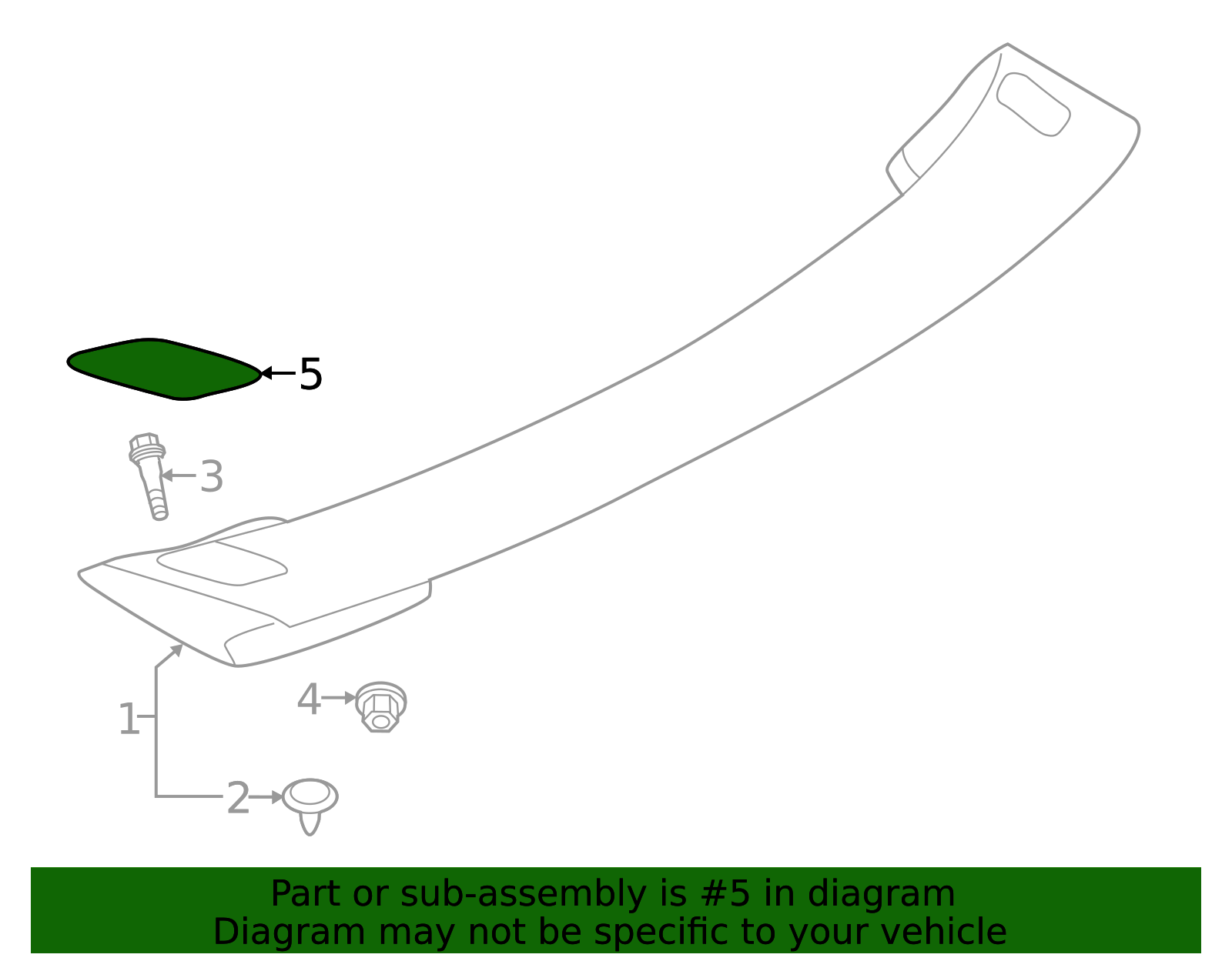 96075FL00A - 2017-2019 Subaru Impreza - Rear Spoiler Cap | Subaru Parts HQ