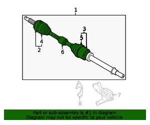 39101-6LB0A - Axle Assembly 2020-2024 Nissan Sentra | Nissan Parts ...