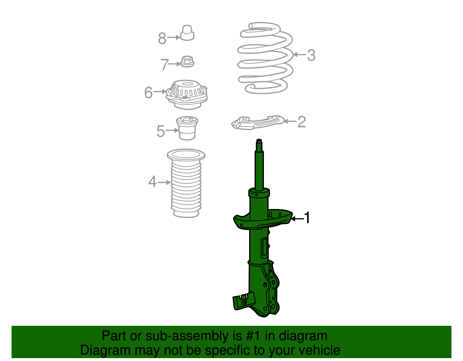 2018-2025 GM Suspension Strut 84912411 | Chevy OEM Parts