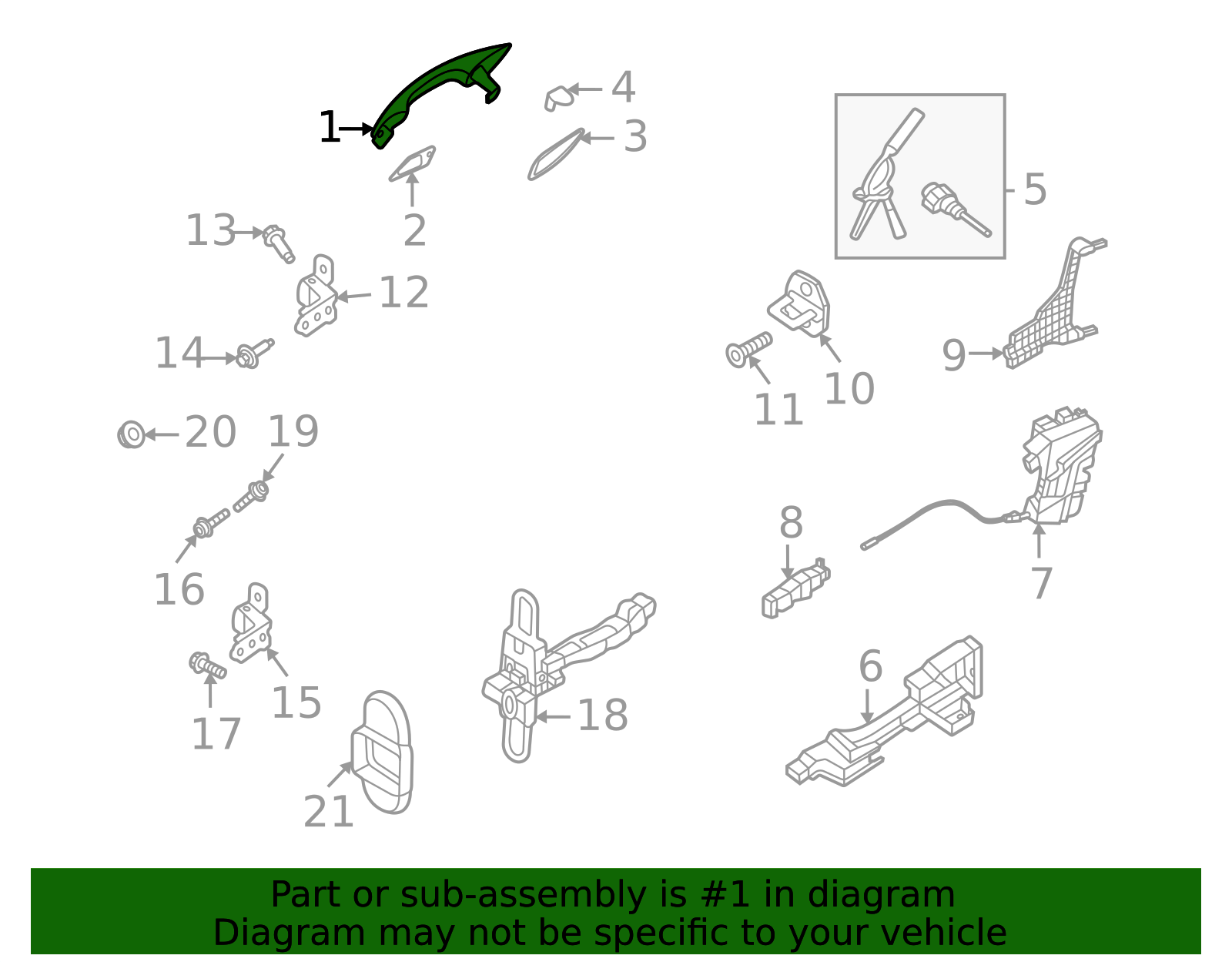 82661-P4800 - Handle, Outside 2024-2025 Kia Sorento | Kia.Parts Store