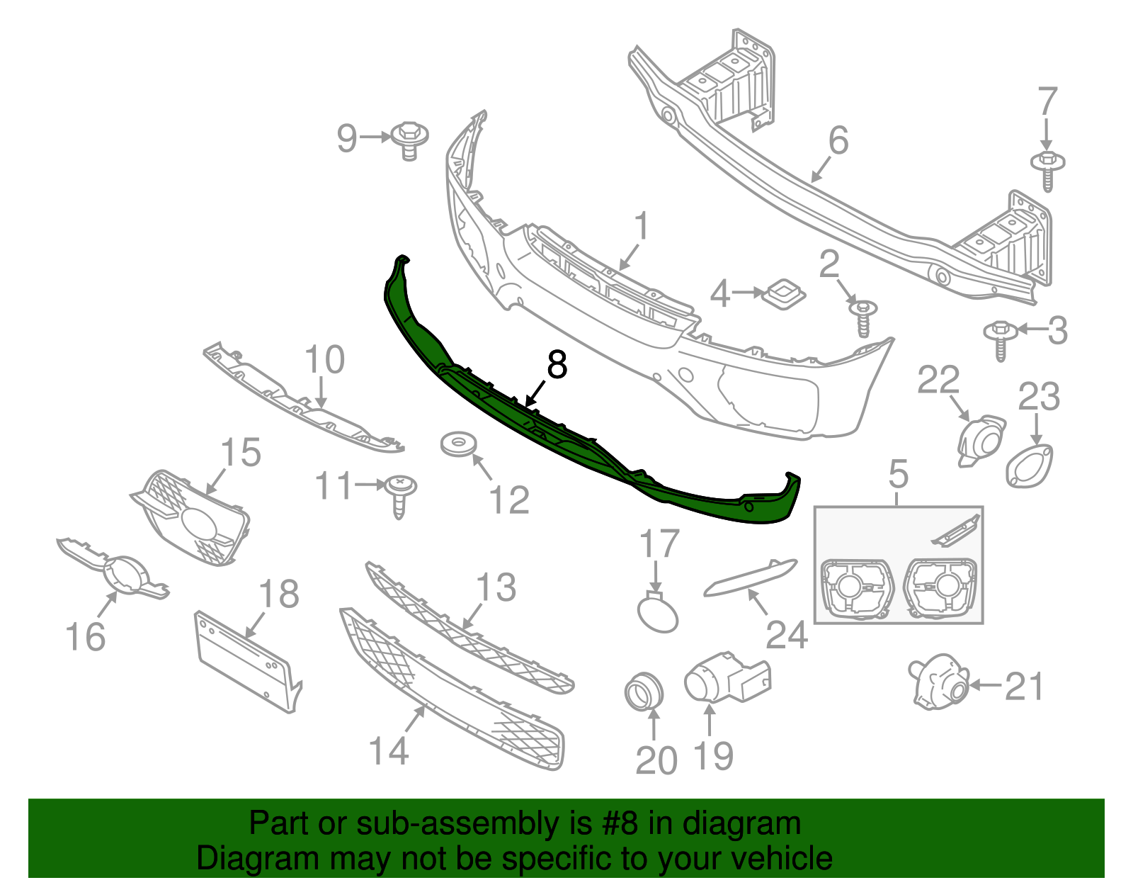 51117172270 - 2008-2014 BMW X6 Lower Panel (51-11-7-172-270) | BMW of ...