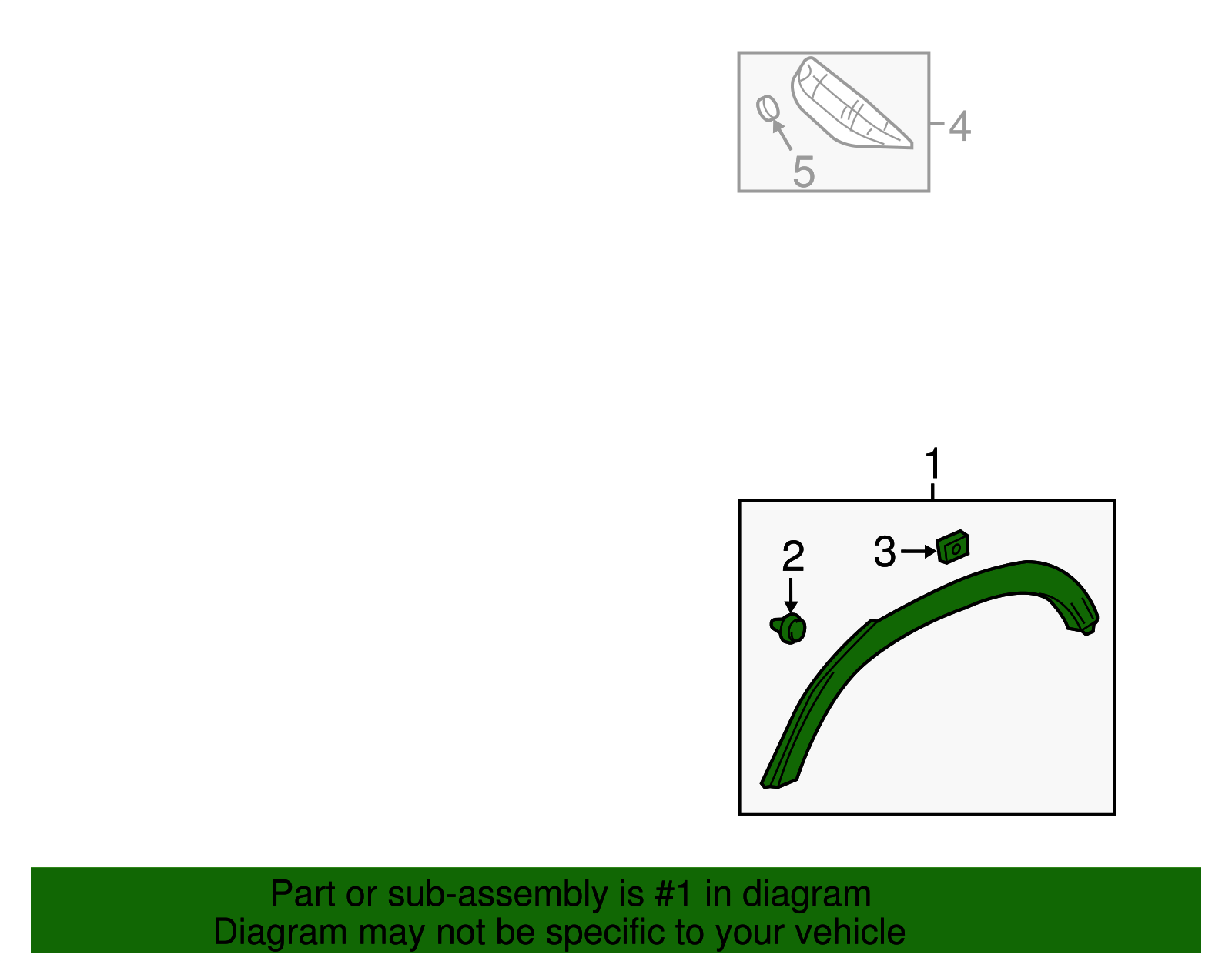 2013-2022 Buick Encore Primed Passenger Side Rear Fender Molding ...