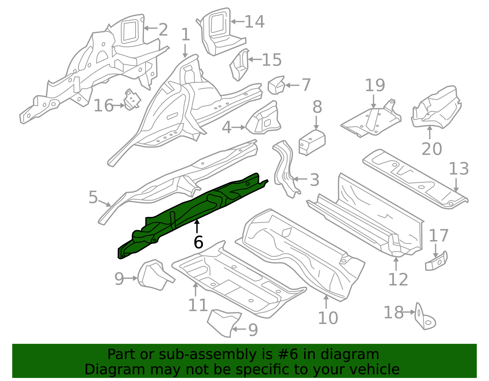 41-00-7-297-859 - High-Quality Lower Rail for 2012-2020 BMW ...