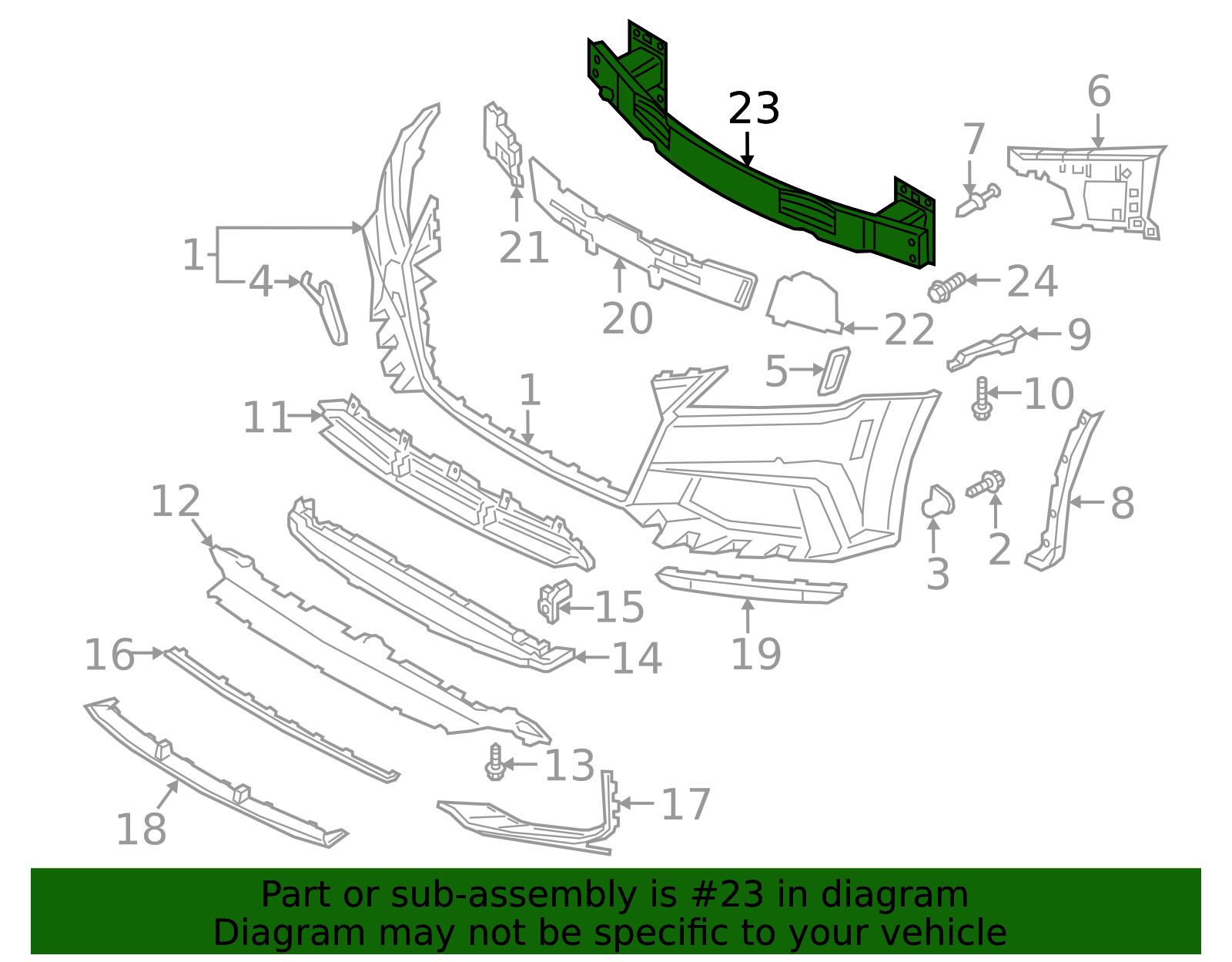 2018-2021 Audi TT RS Quattro Impact Bar 8S0-807-109-D | TascaParts.com