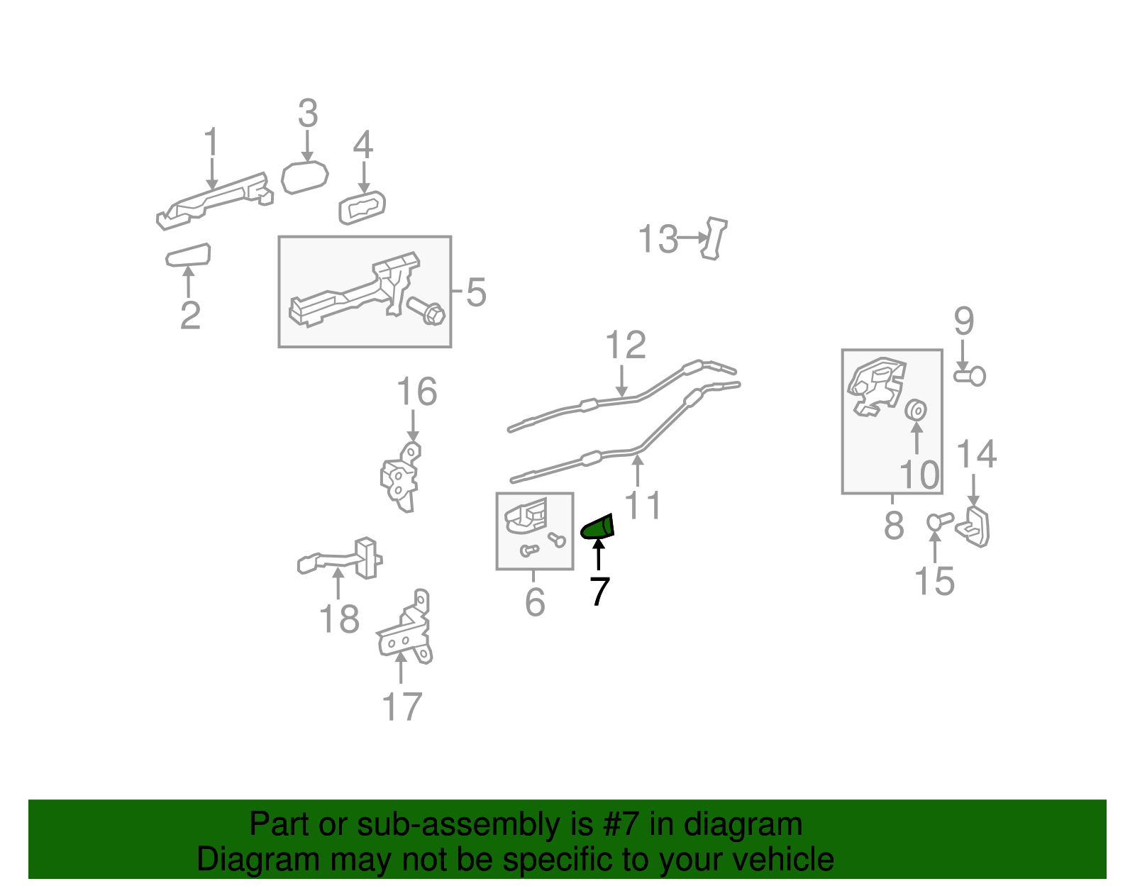 2007-2011 Toyota Camry Handle, Inside Plug 69284-06010-C0 | Toyota of ...