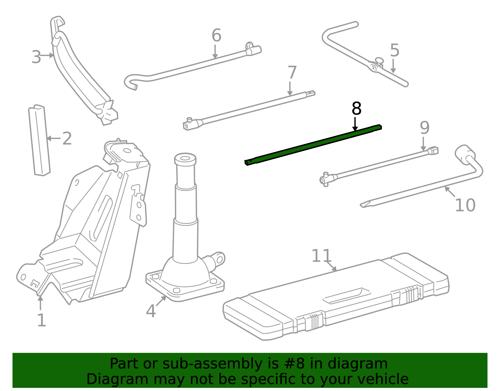 Floor Jack Handle 09114-60080 | Toyota Parts Center