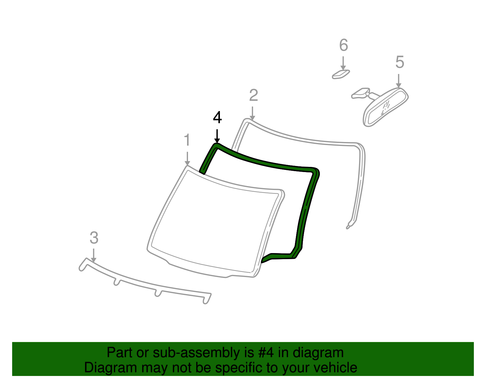 GA7B-50-895 - Windshield Dam - 1992-2006 Mazda | Mazda Parts Factor