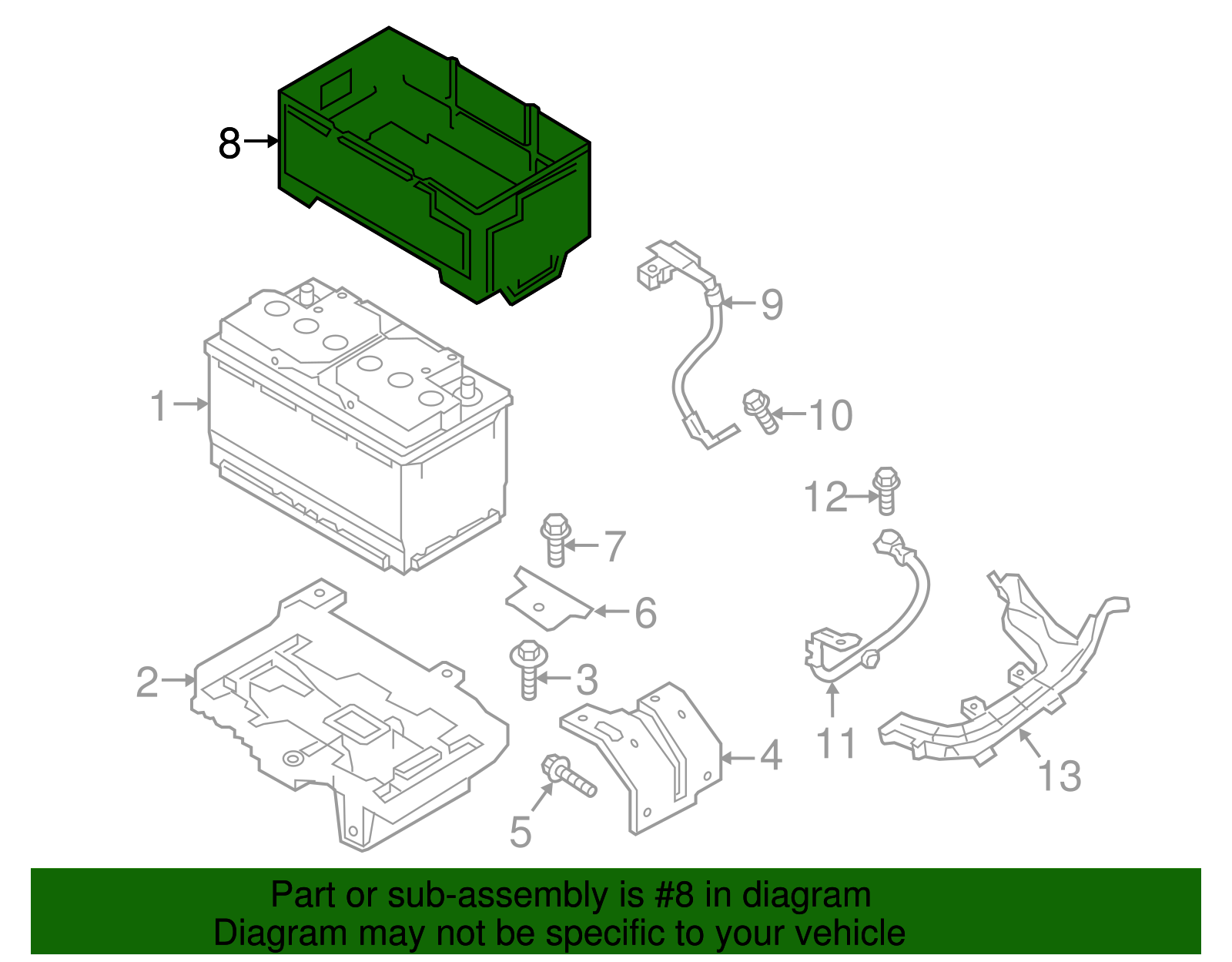 37112-2W802 - Battery Cover 2016-2020 Kia | Kia.Parts Store