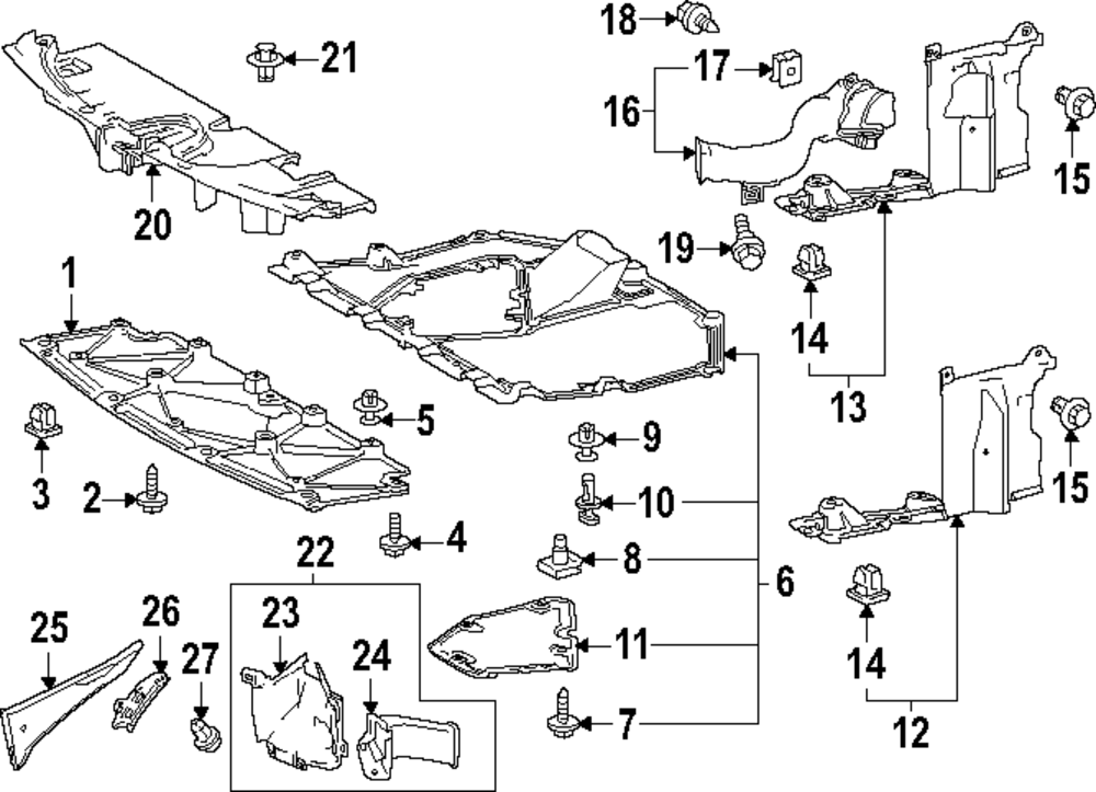 51444-12130 - Radiator Support Splash Shield 2023-2025 Toyota GR ...