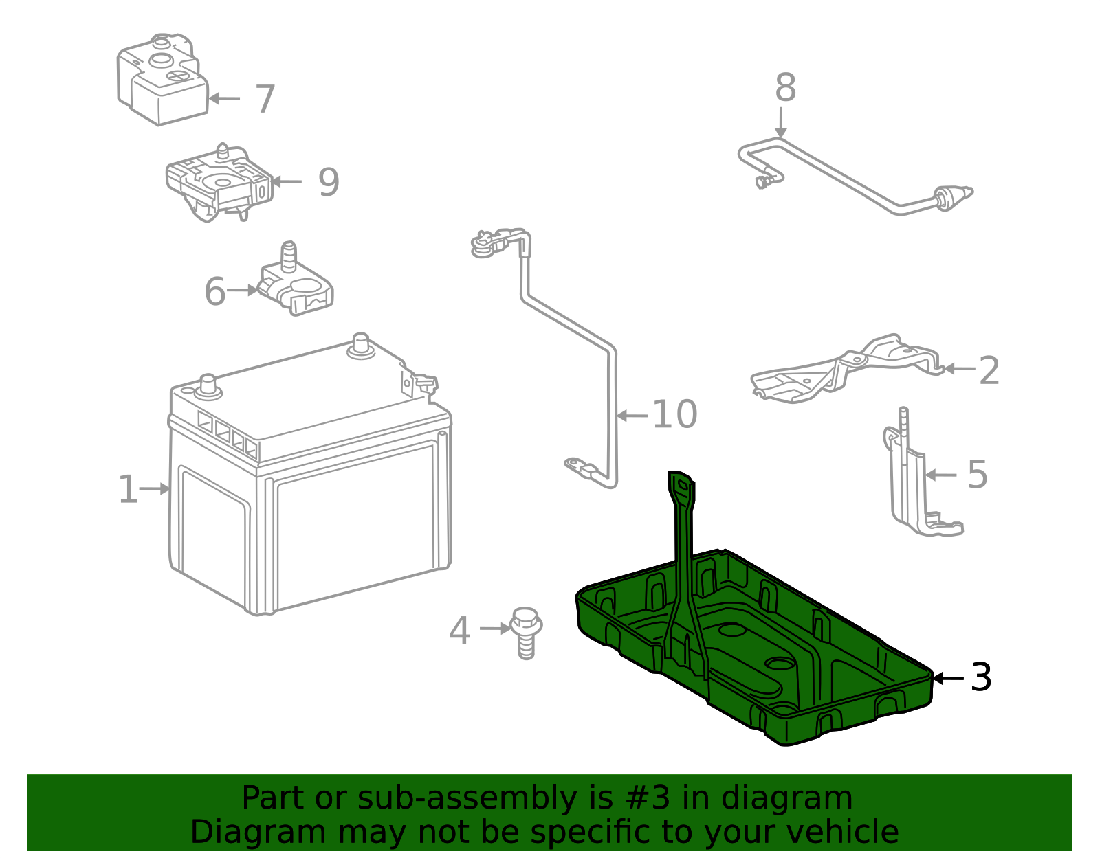 74410-50030 - High-Quality Battery Tray for AutoNation Parts