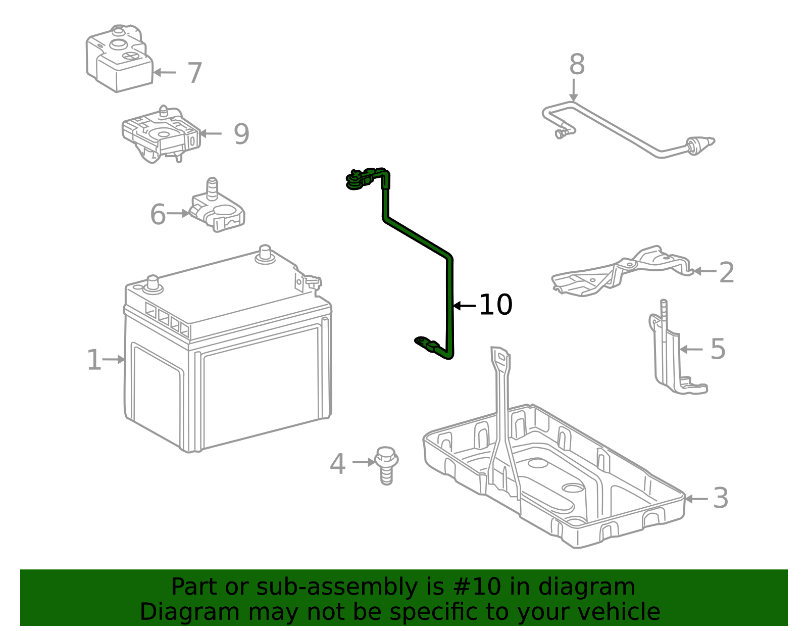 82284-30040 - High-Quality Battery Cable for AutoNation Parts