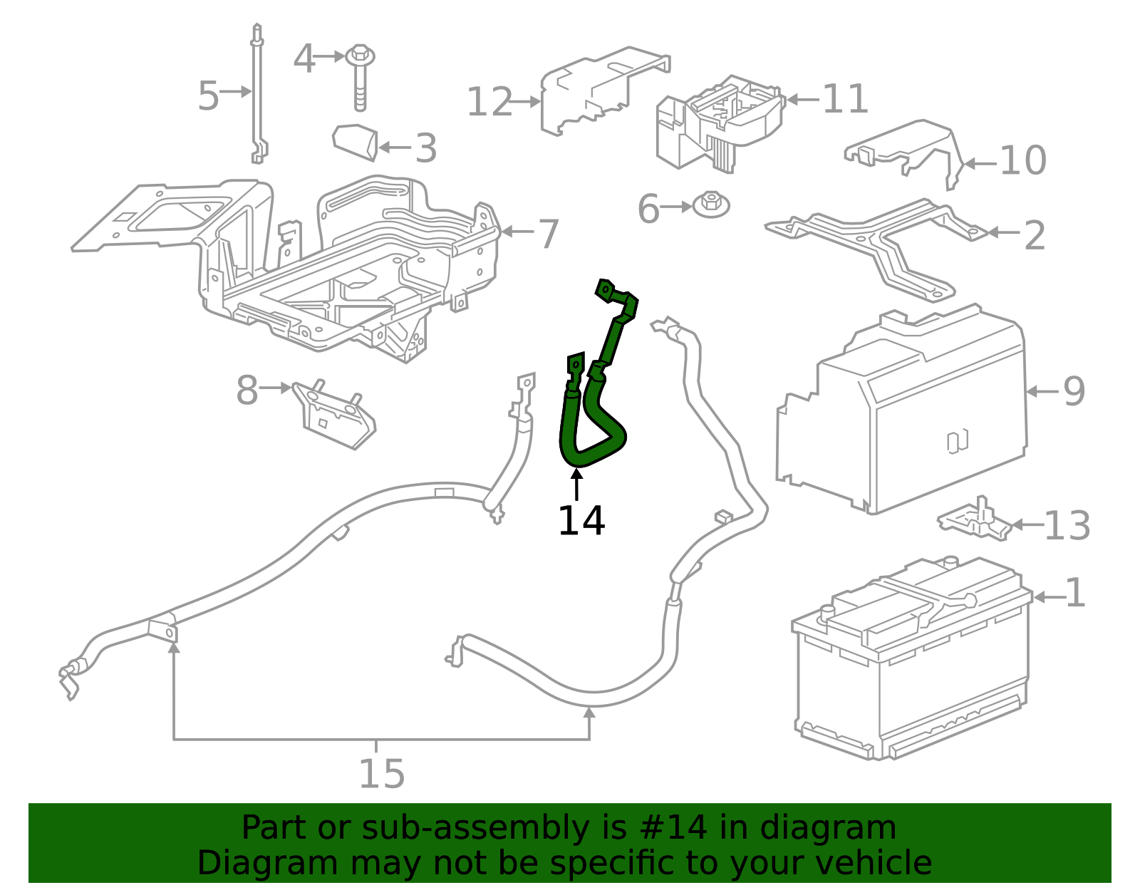 2021-2023 Buick Envision Battery To Battery Positive Cable 84887287 ...