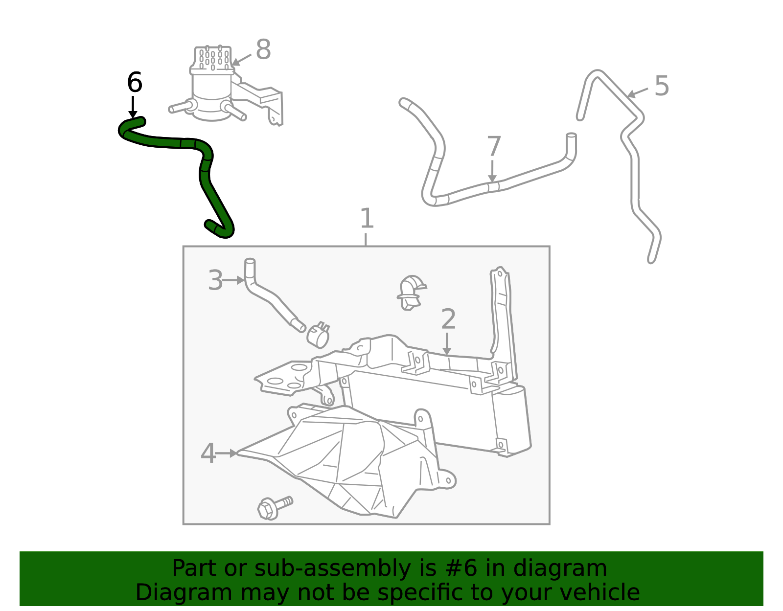 G1272-48010 - Automatic Transmission Oil Cooler Hose 2006-2010 Toyota ...