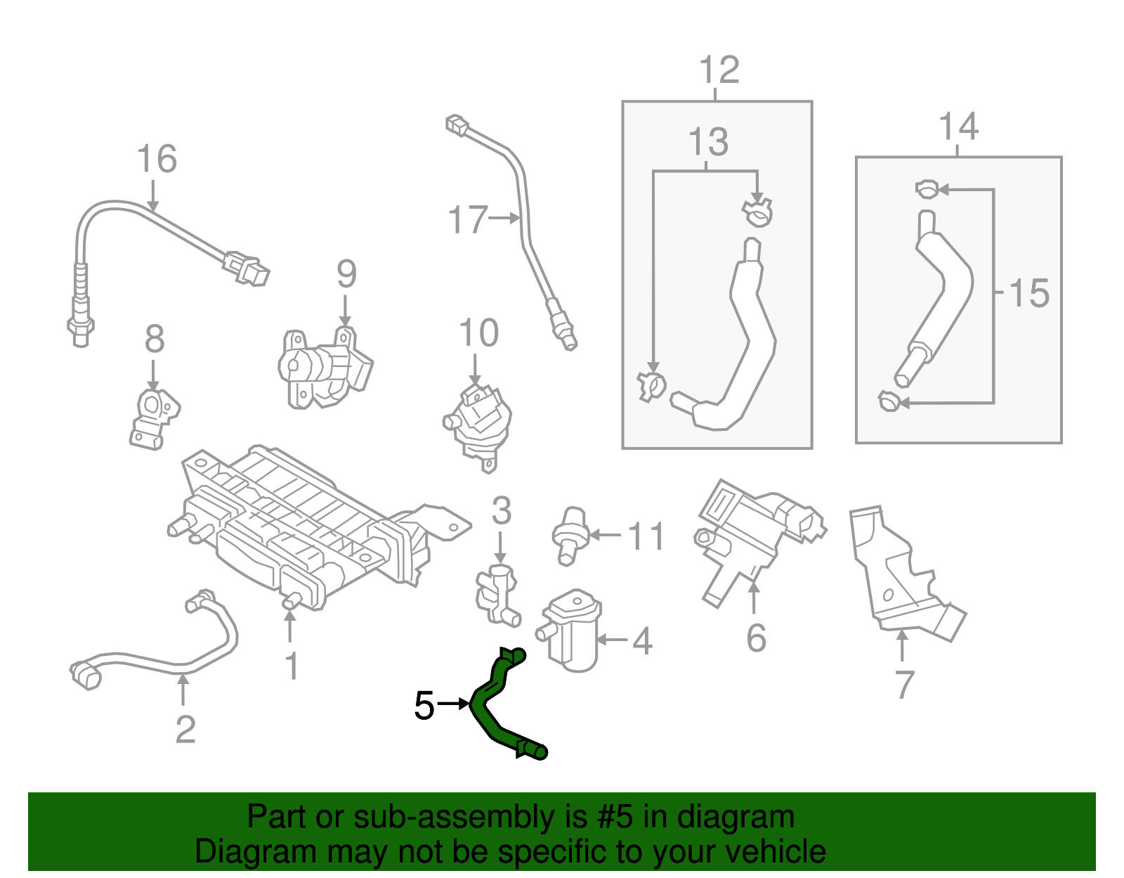 Hyundai - 31074-F2500 - Vapor Hose - 2017-2020 Hyundai Elantra | OEM ...