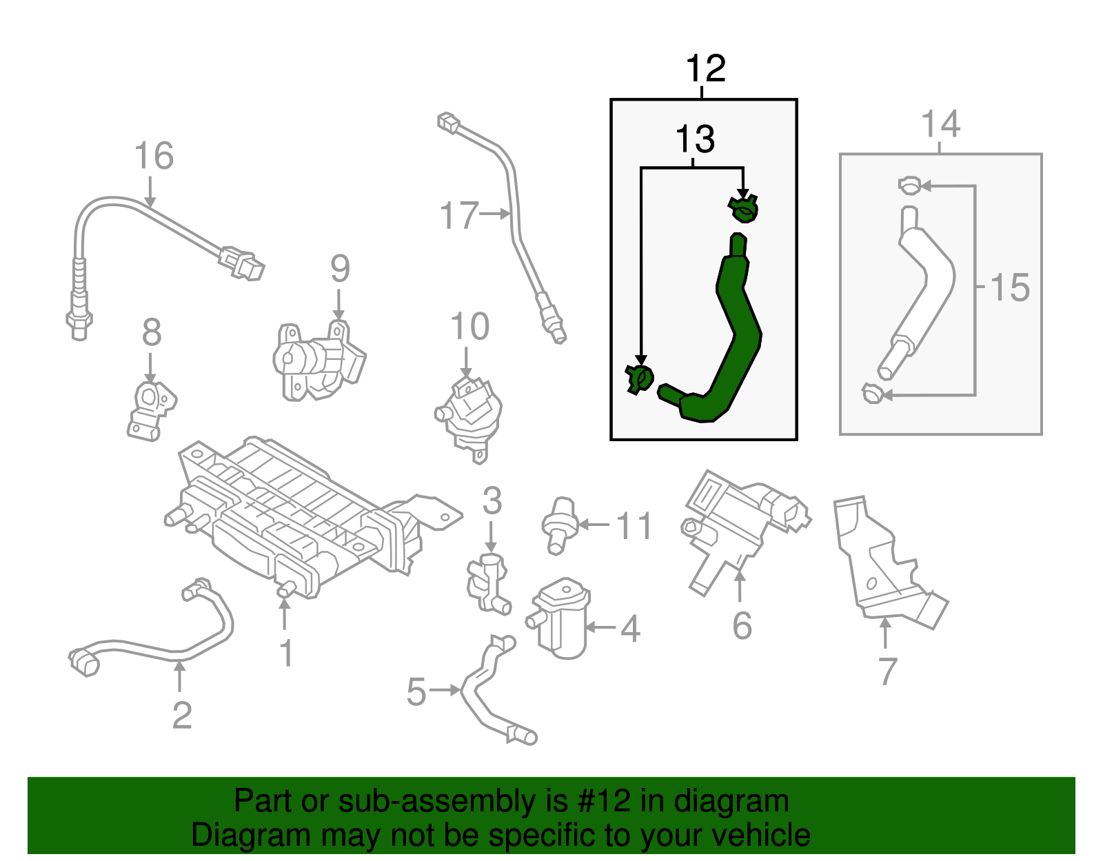 2017-2021 Hyundai PCV Hose 26720-2E500 | Hamilton Hyundai Parts Canada