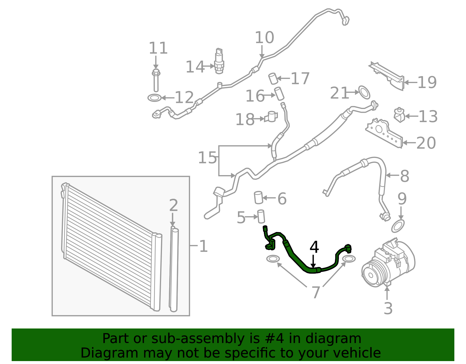 2009-2017 BMW | A/C Refrigerant Discharge Hose | 64539119995 | BMW OEM ...