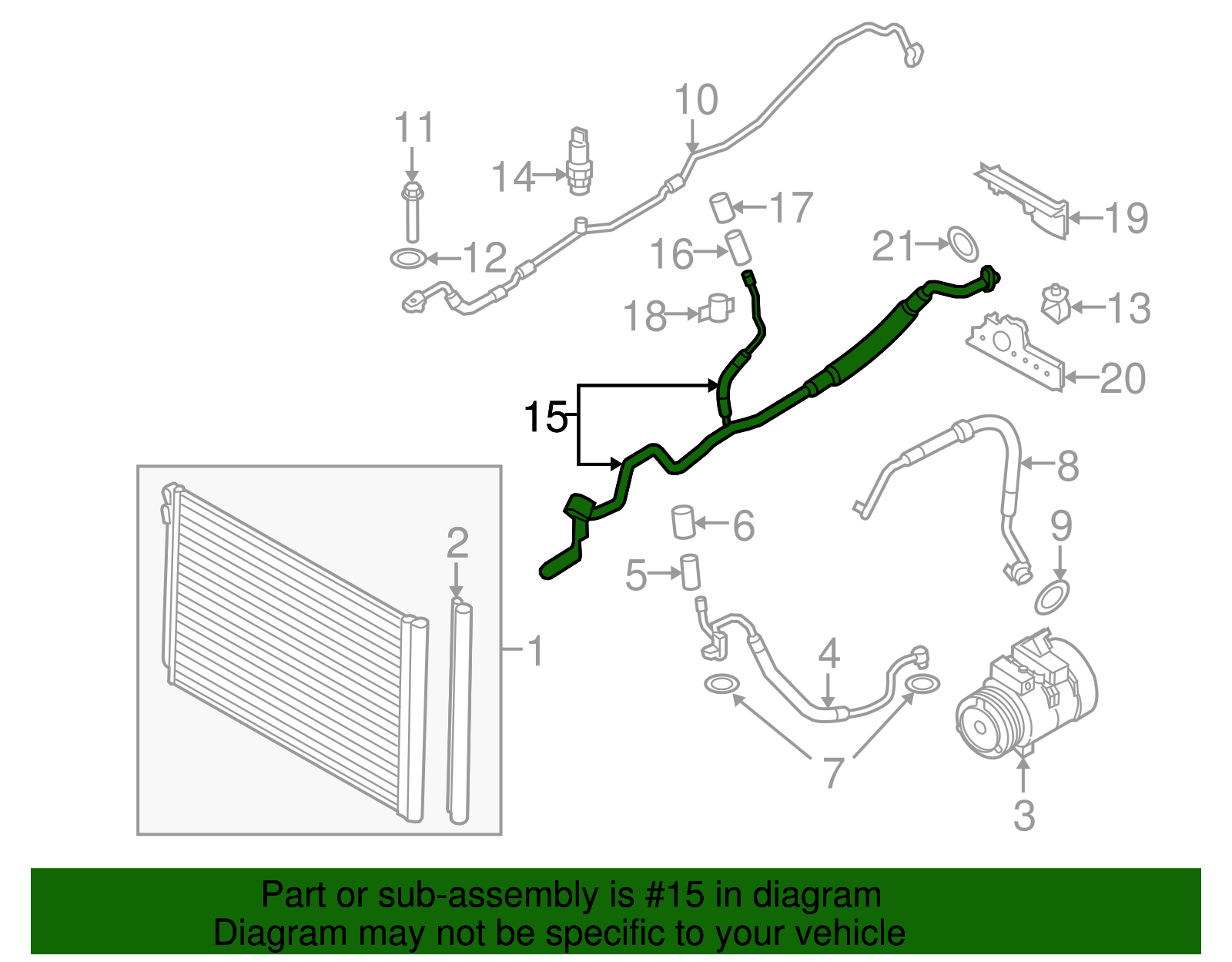 64-53-9-265-399 - 2013-2015 BMW - A/C Refrigerant Suction Hose ...