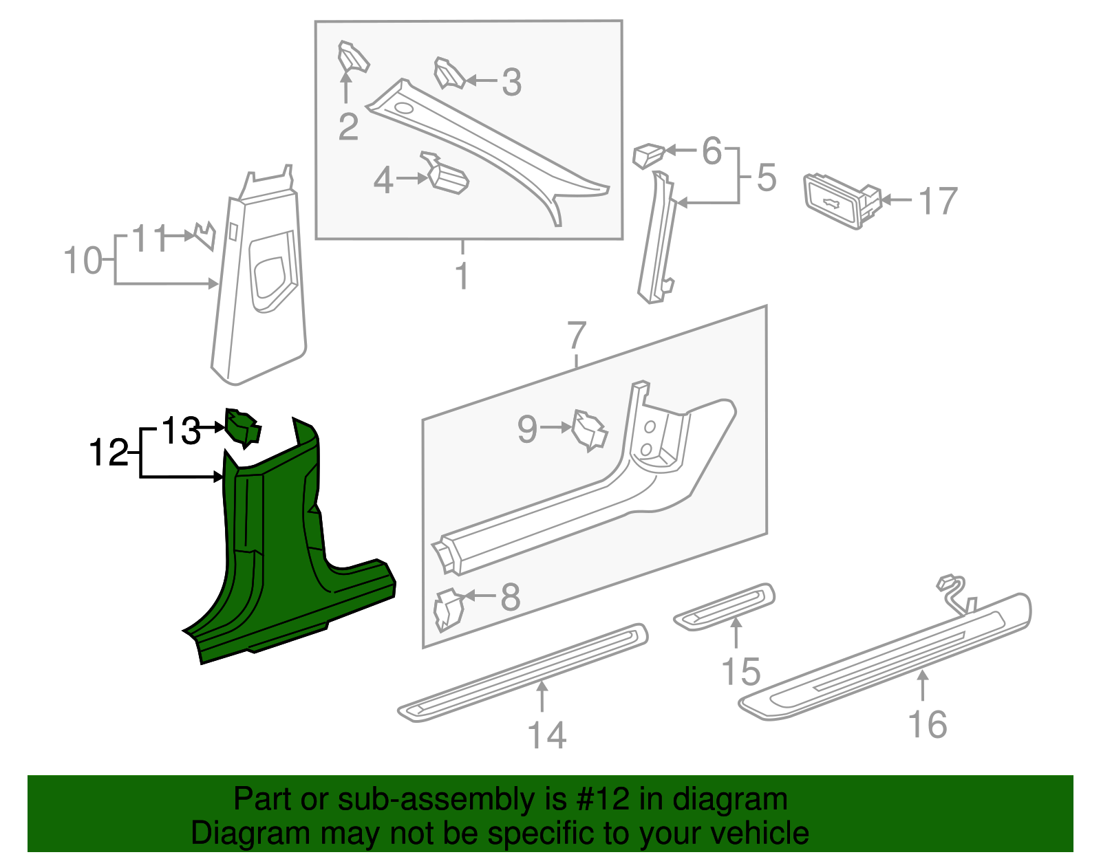 4G8-867-239-B-DL2 - Lower Center Pillar Trim 2012-2018 Audi | Audi OEM ...